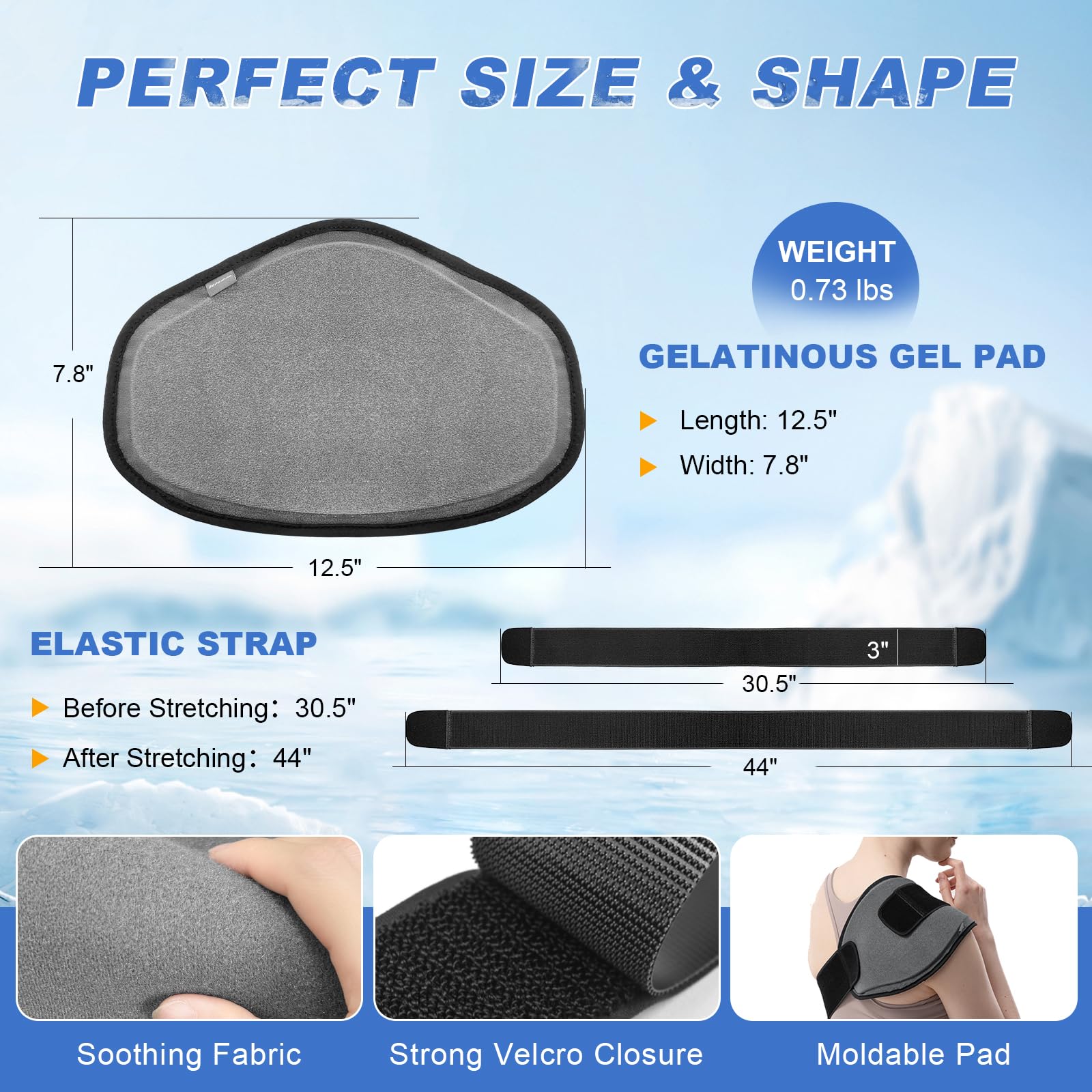 Snapklik.com : Gel Ice Packs Moldable For Injuries Reusable Soft Small ...