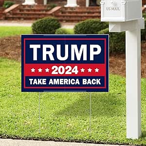 Amazon.com : 17" x 13" Large Trump Yard Sign 2020 - Keep American Great ...
