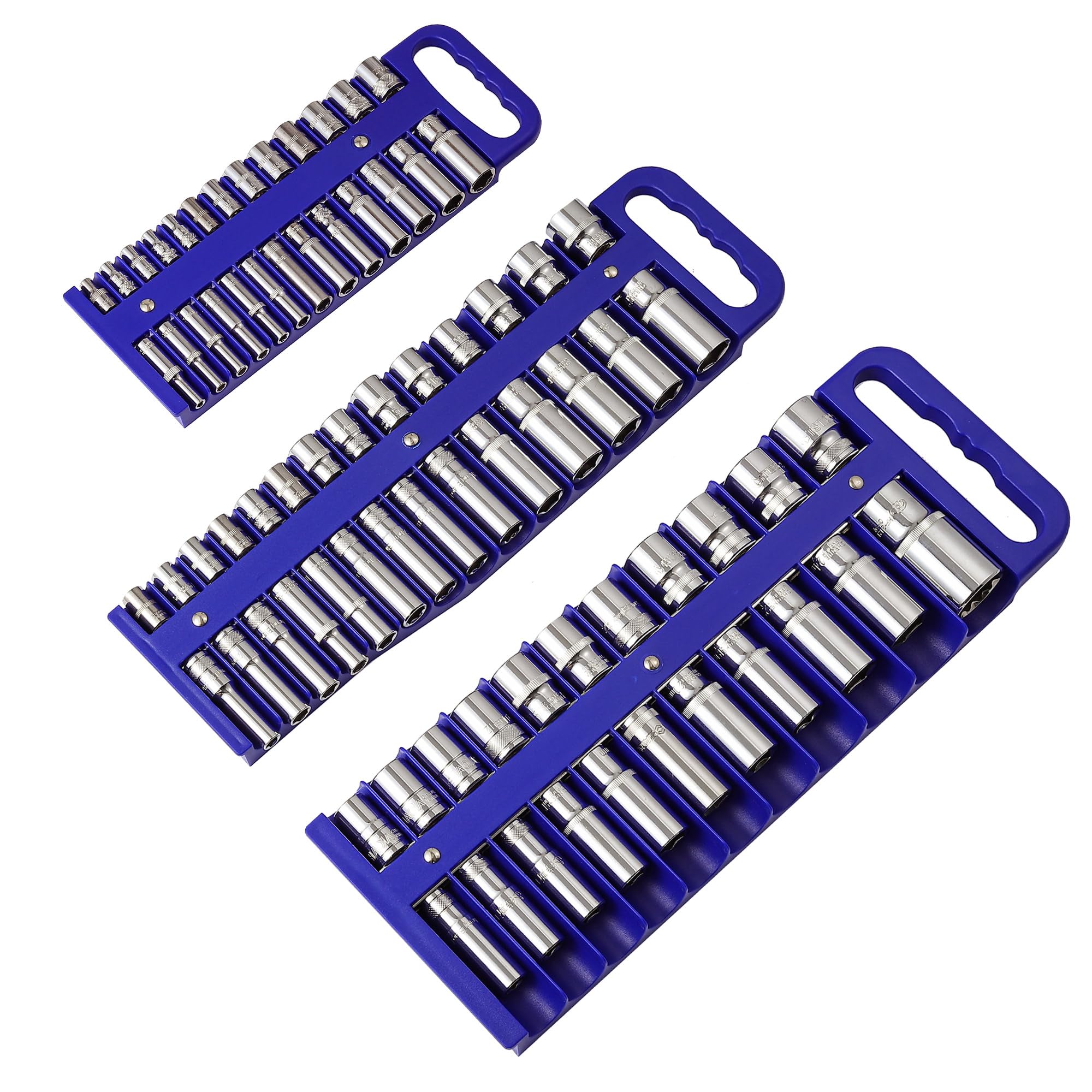 Snapklik.com : Reniteco Magnetic Socket Organizer Set, 3-Piece Blue ...