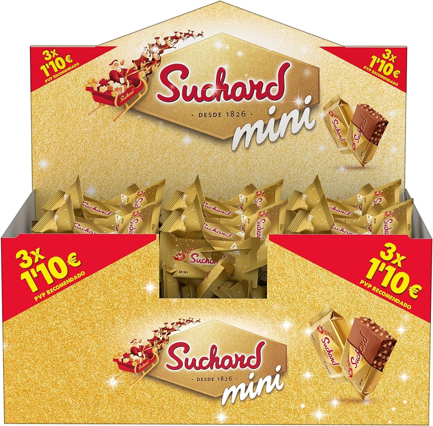 Suchard Mini Tabletas de Turrón de Chocolate con Leche y Arroz Inflado ...