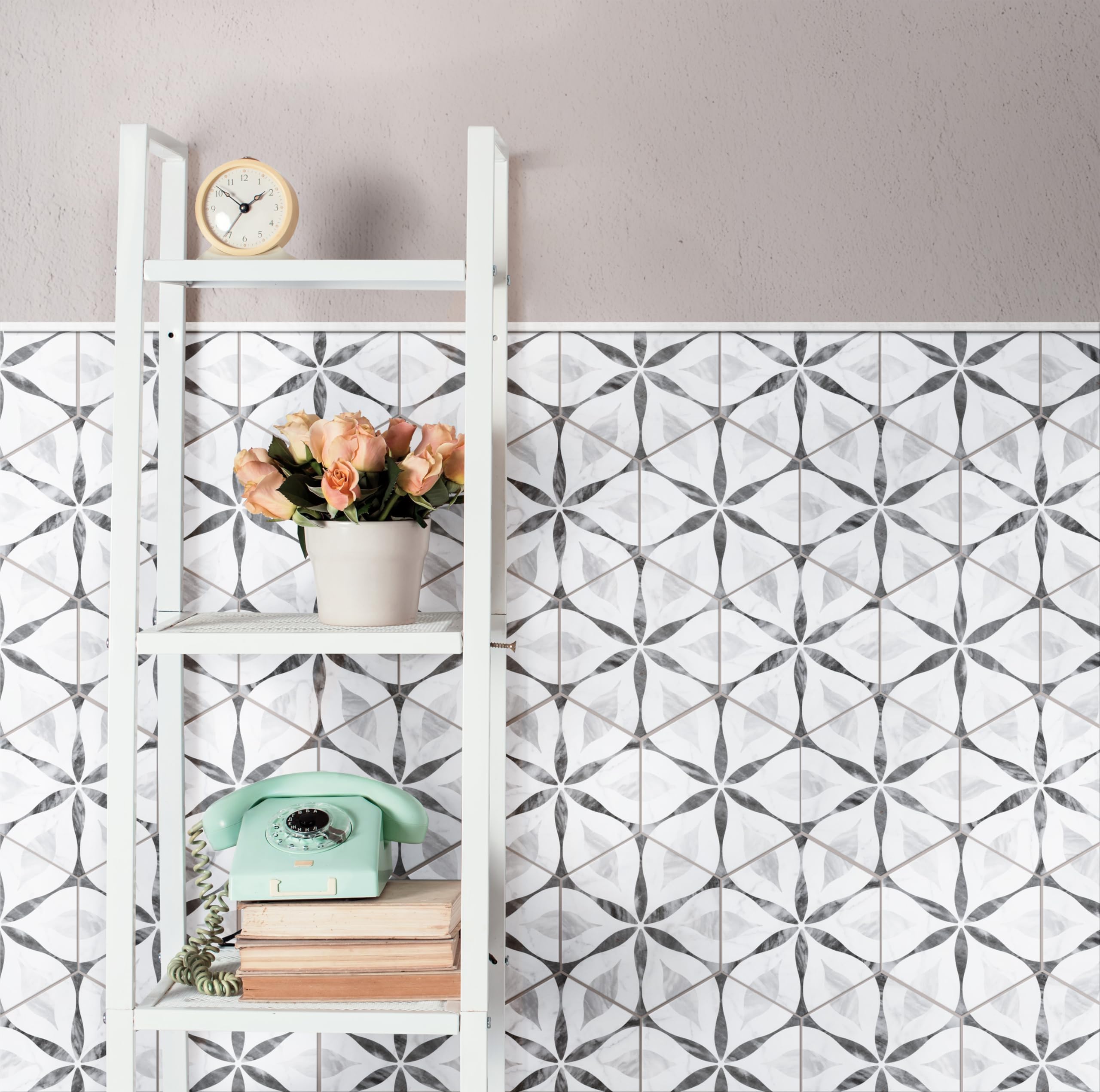 Merola Tile Llama Stella Loire Noce 9-3/4" x 9-3/4" Porcelain Floor and ...