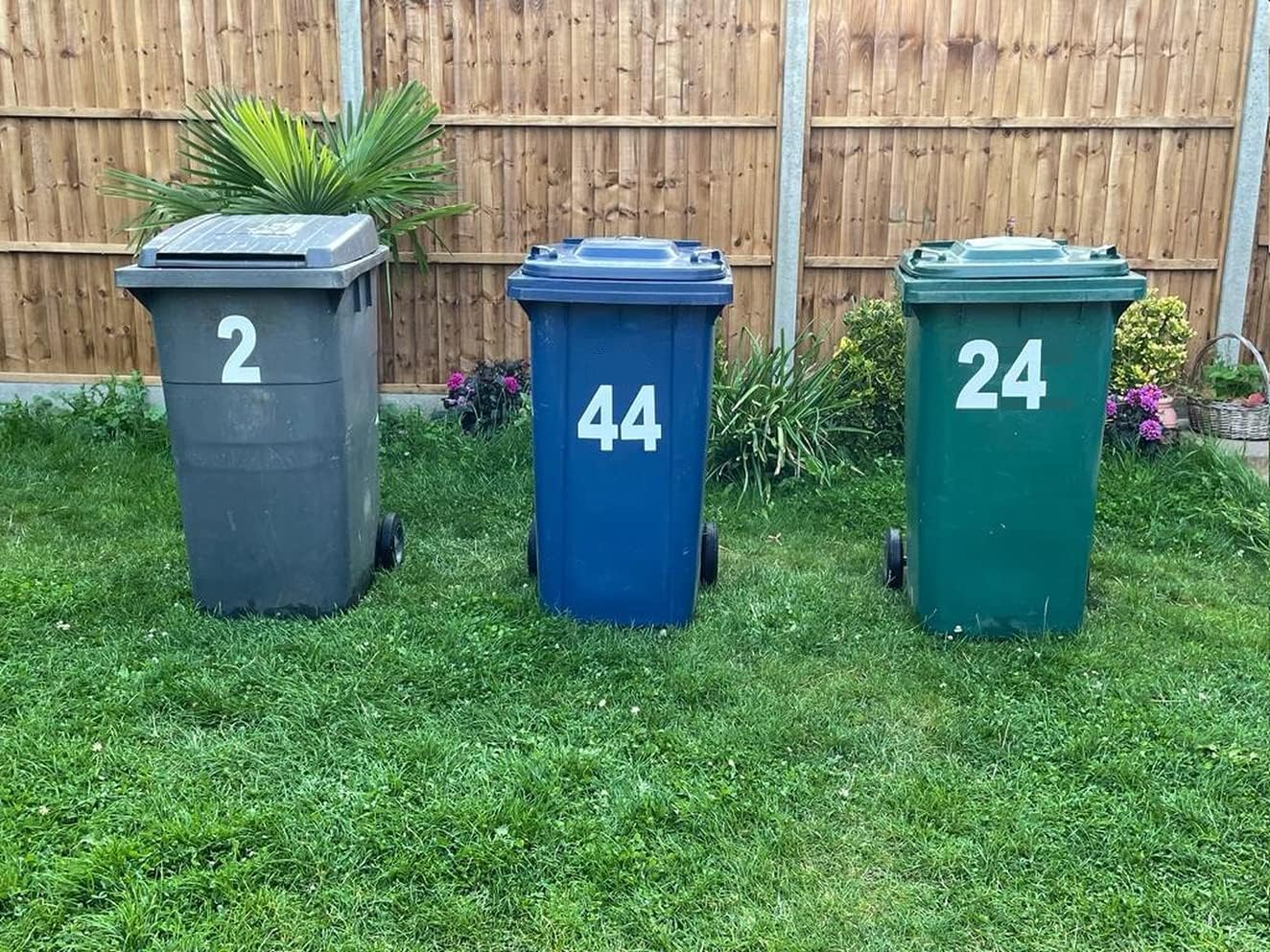 1234 Wheelie Bin Number Stickers Set - Vinyl, Easy Philippines | Ubuy