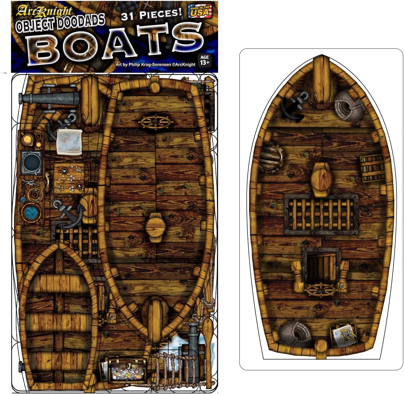 Amazon.com: Boats - 30pc Double-Sided Boat & Terrain Pieces for ...