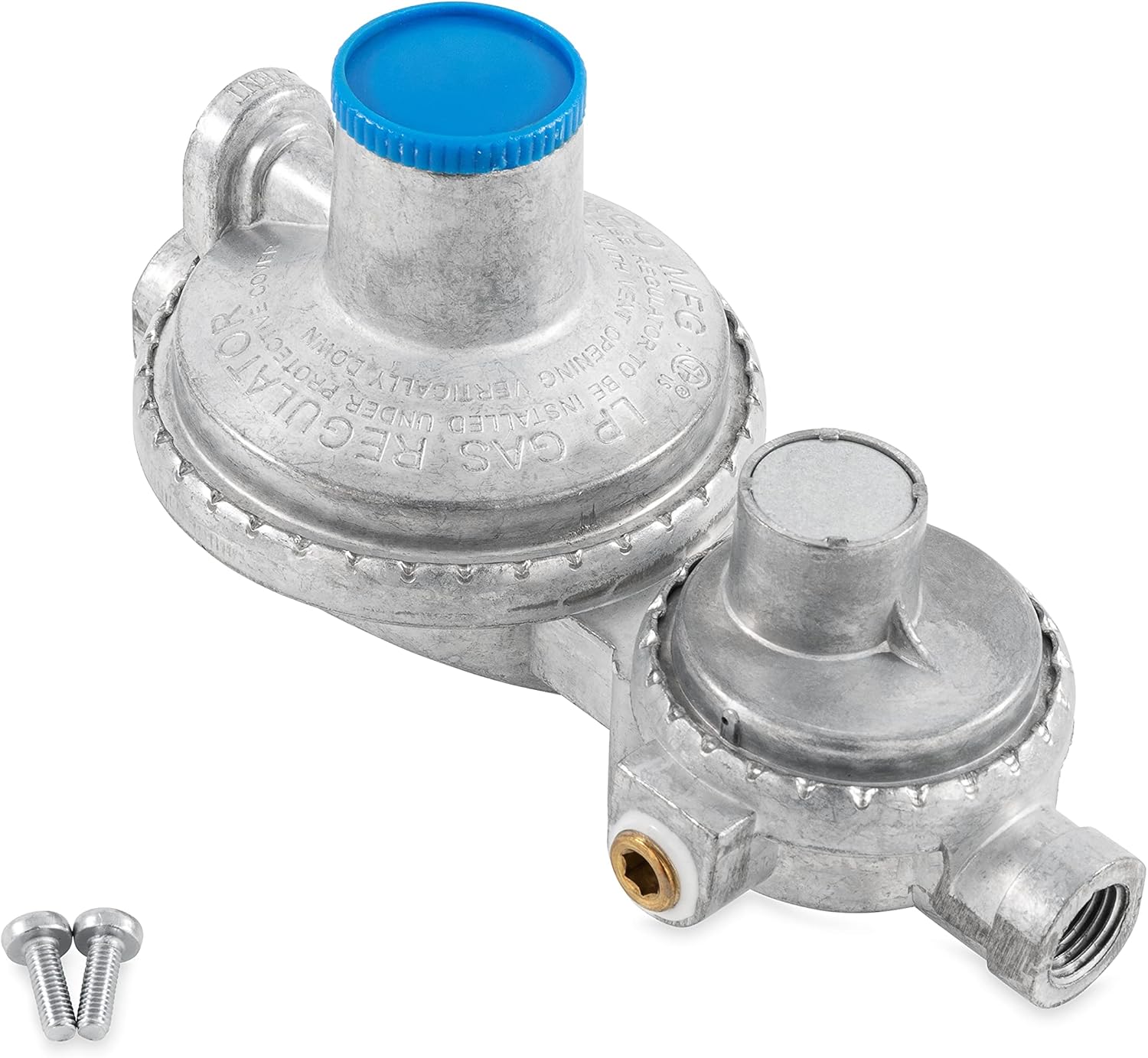 Camco 59313 RV Vertical Two Stage Propane Regulator, Pressure ...