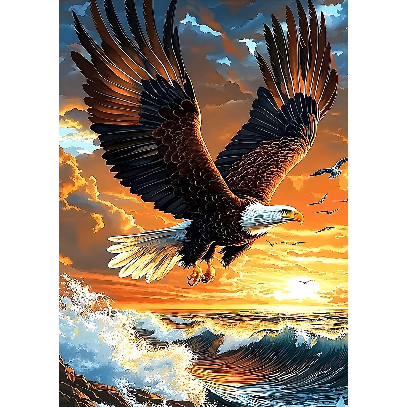 Amazon.com: MXJSUA DIY Flying Eagle Diamond Painting Kits for Adults ...