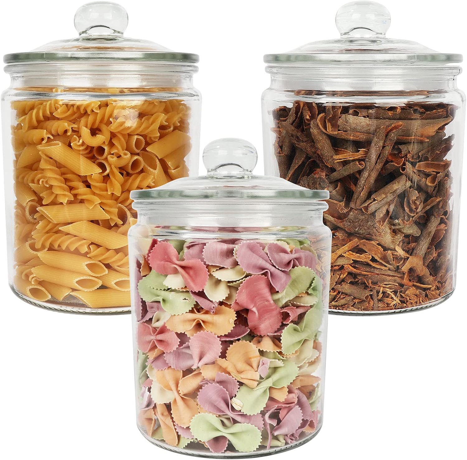 Amazon.com: 1/2 Gallon 64 oz Glass Jars with Airtight Seal Lid For ...