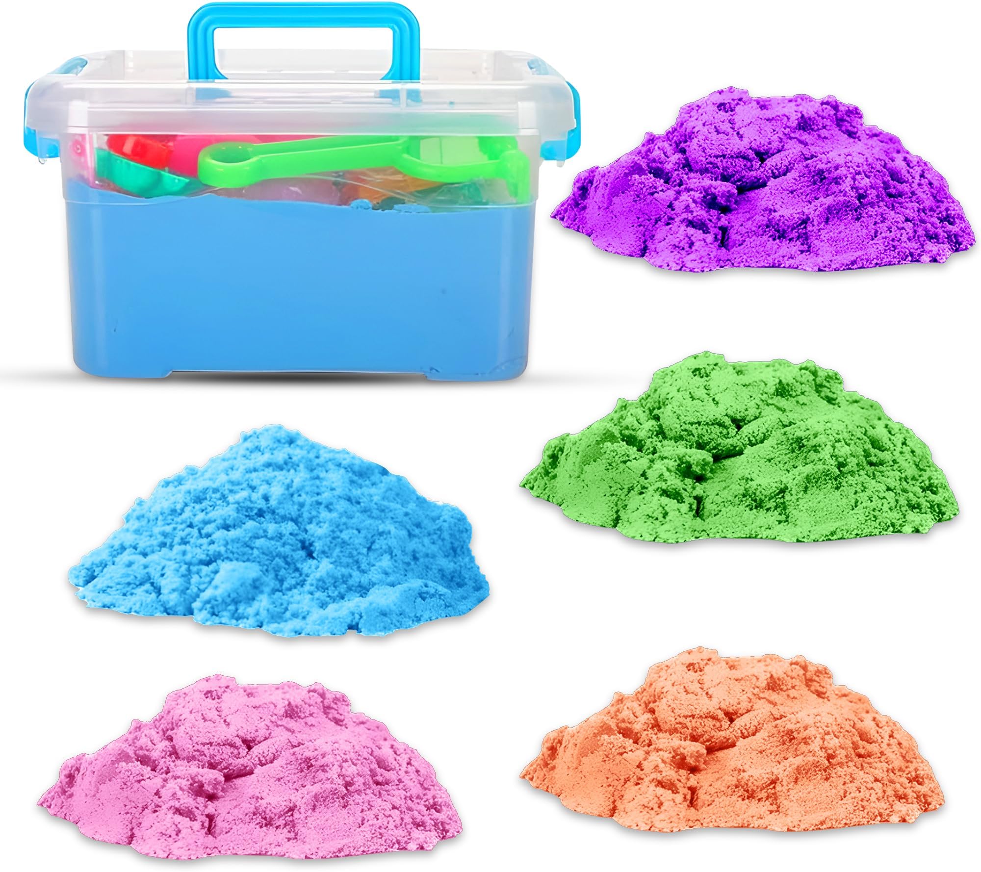 Magic Sand Portable Moldable Magic Play Sand Kit with Storage Box Non ...