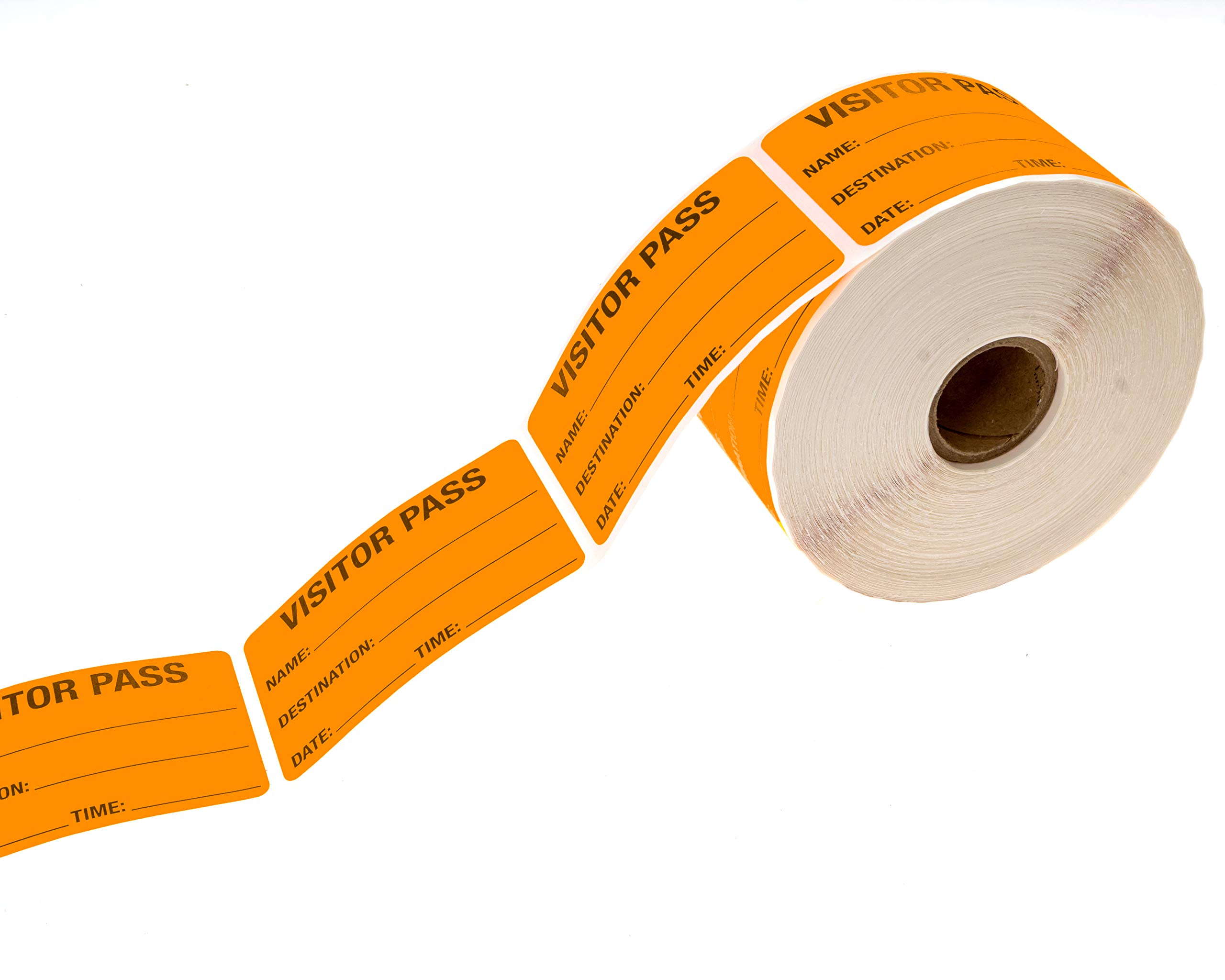 Snapklik.com : Orange Visitor Pass / 500 Fluorescent Orange Visitor ...