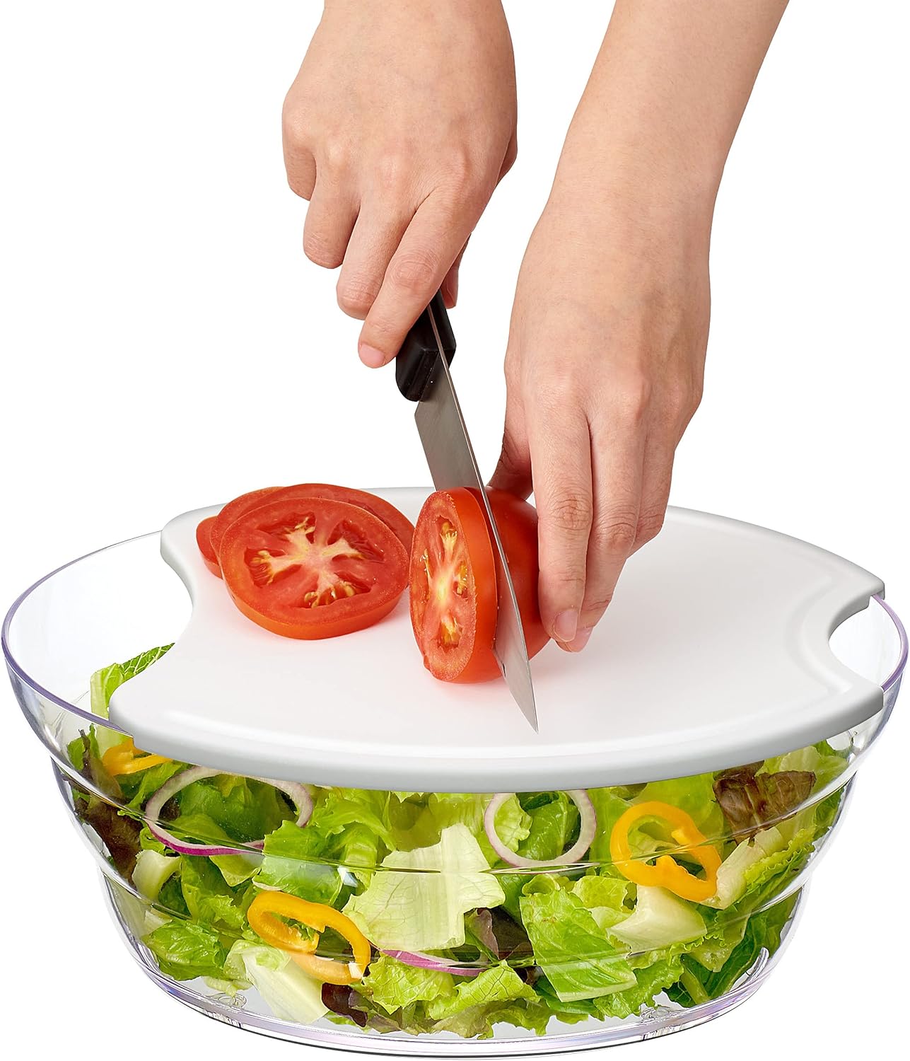 Amazon.com | Prodyne Acrylic TOP CHOP Salad Prep and Serve Set, 5 ...