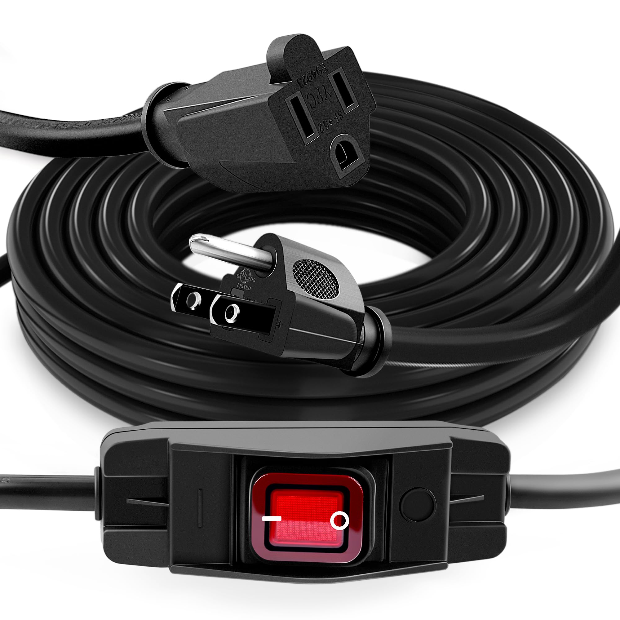 Buy knoweasy8 Ft Outdoor Extension Cord with Switch On/Off: 14AWG 3 ...