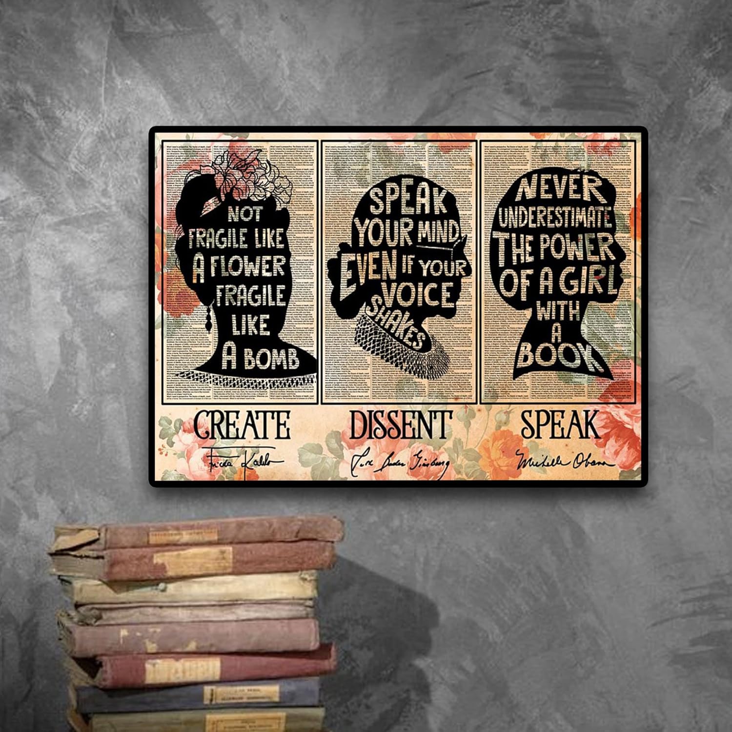 Amazon.com: Retro Metal Tin Sign 8 X 12 Inches Famous Women Speak Your ...