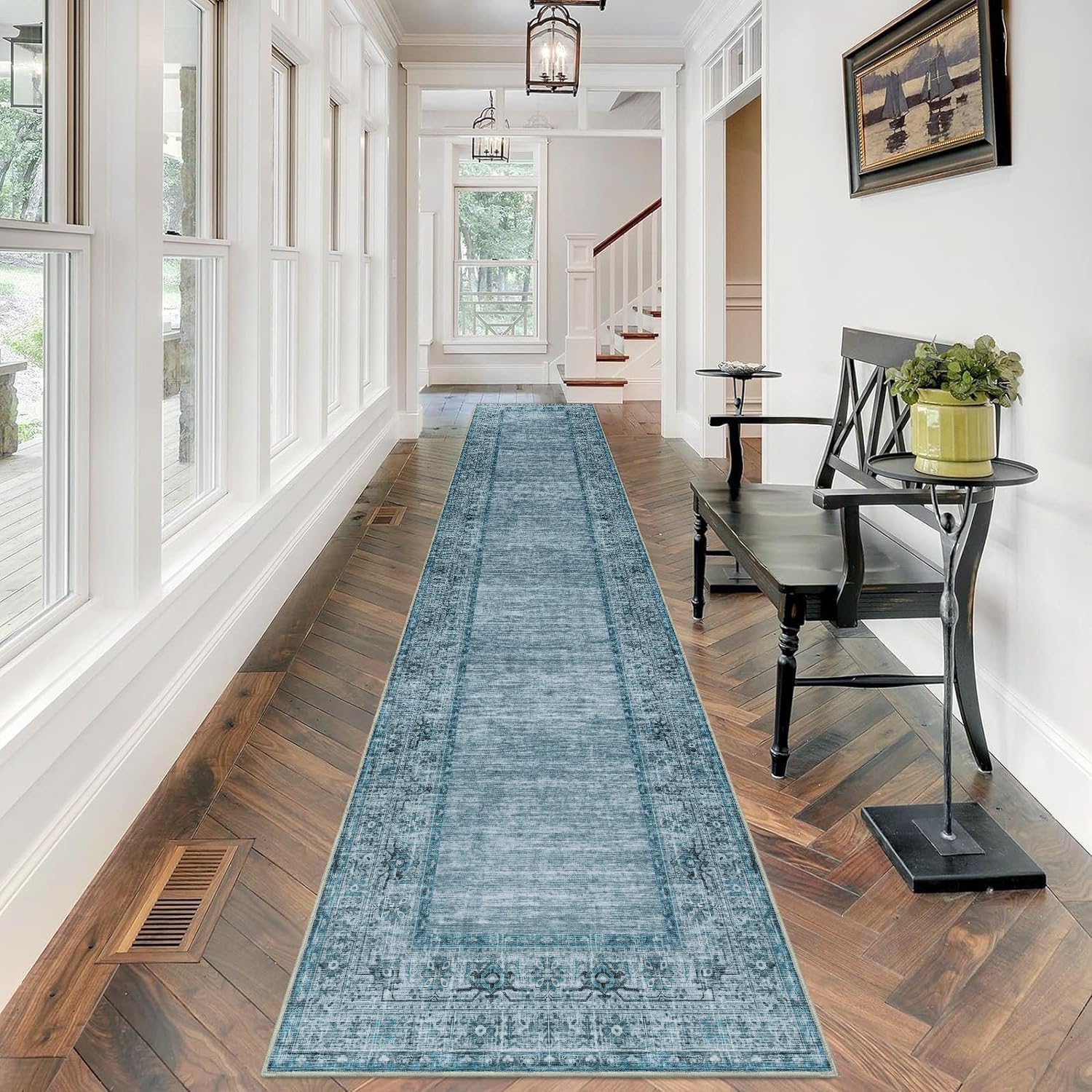 Amazon.com: Nuomeijia Washable Hallway Runner Rug 2'5x10 - Long Vintage ...