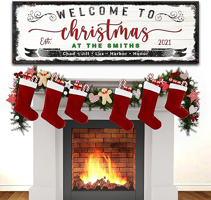 Amazon.com: Tailored Canvases Merry Christmas Sign - Custom Large Wall ...