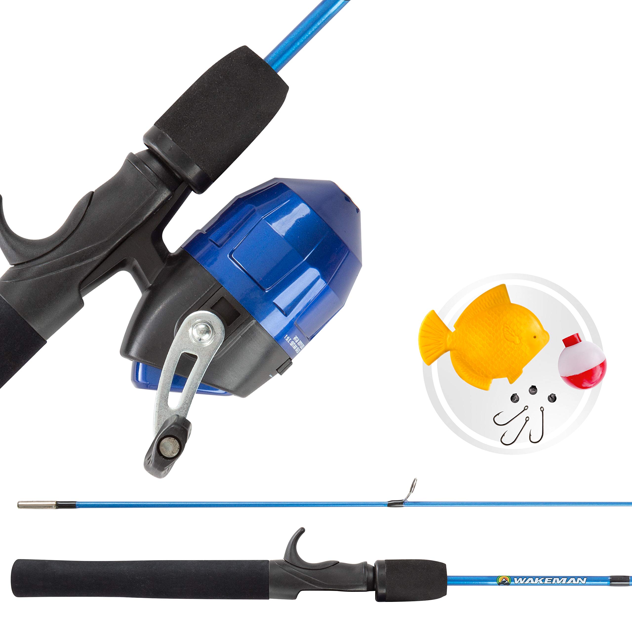 Snapklik.com : Fishing Rod And Reel - 4 2" Fiberglass Pole, Spincast ...
