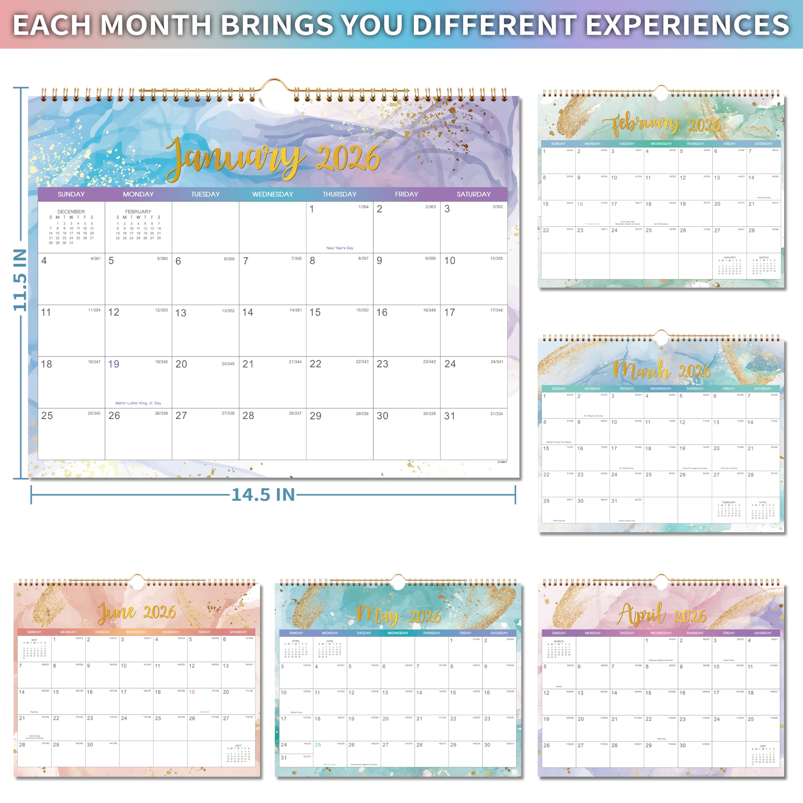 Snapklik.com : Calendar 2026-2027 - Wall Calendar 2026-2027 From Jan ...