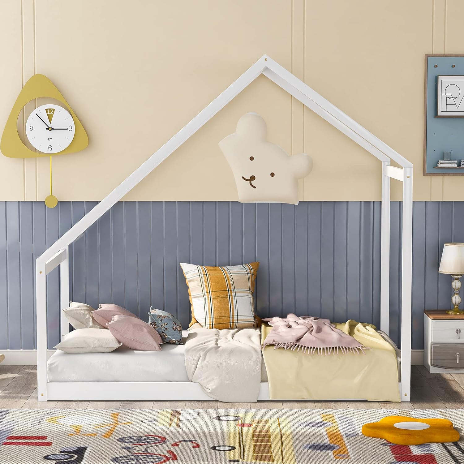 LLS Cama Montessori individual, cama de casa de madera, marco de cama ...