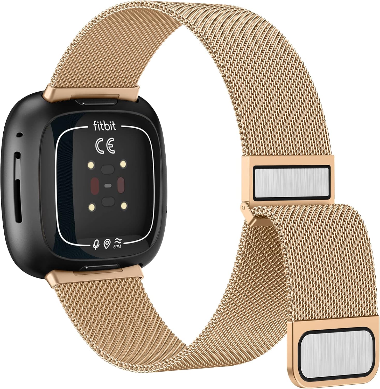 Amazon.com: VANCLE Metal Band for Fitbit Sense Bands Fitbit Versa 3 ...