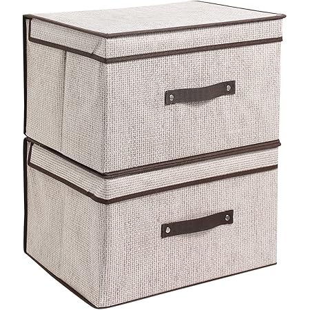 HomeStorie Clothes Organizer for Wardrobe Storage Boxes, Pack of 2 ...