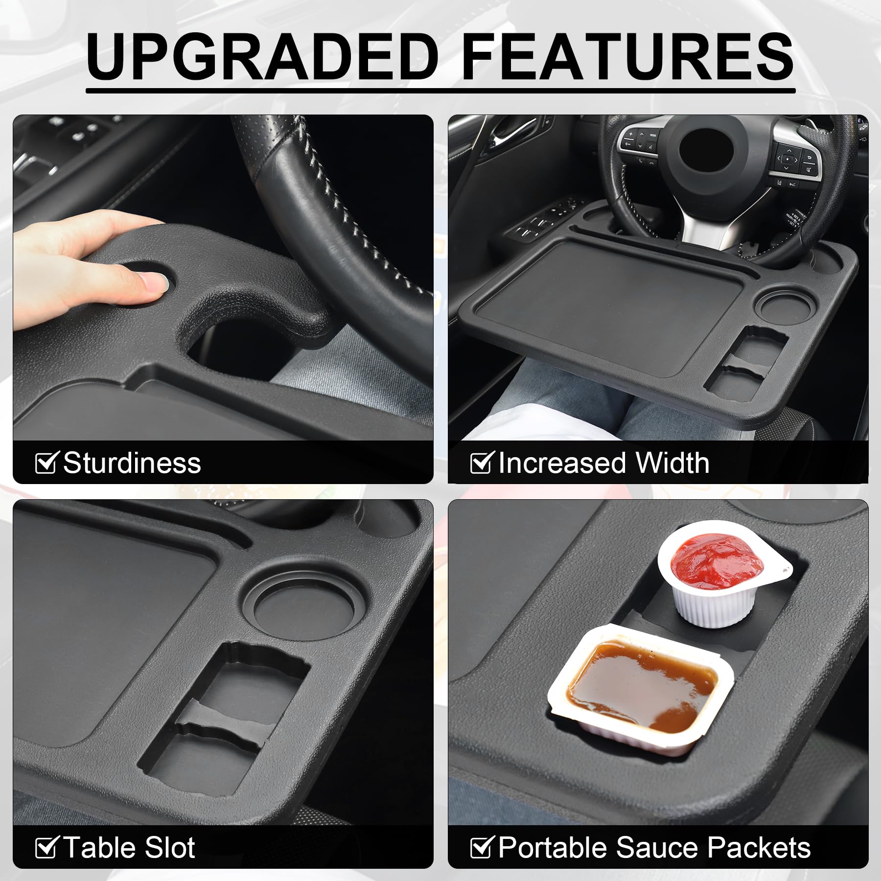 Snapklik.com : JUSTTOP 4 In 1 Car Steering Wheel Desk For Laptop ...