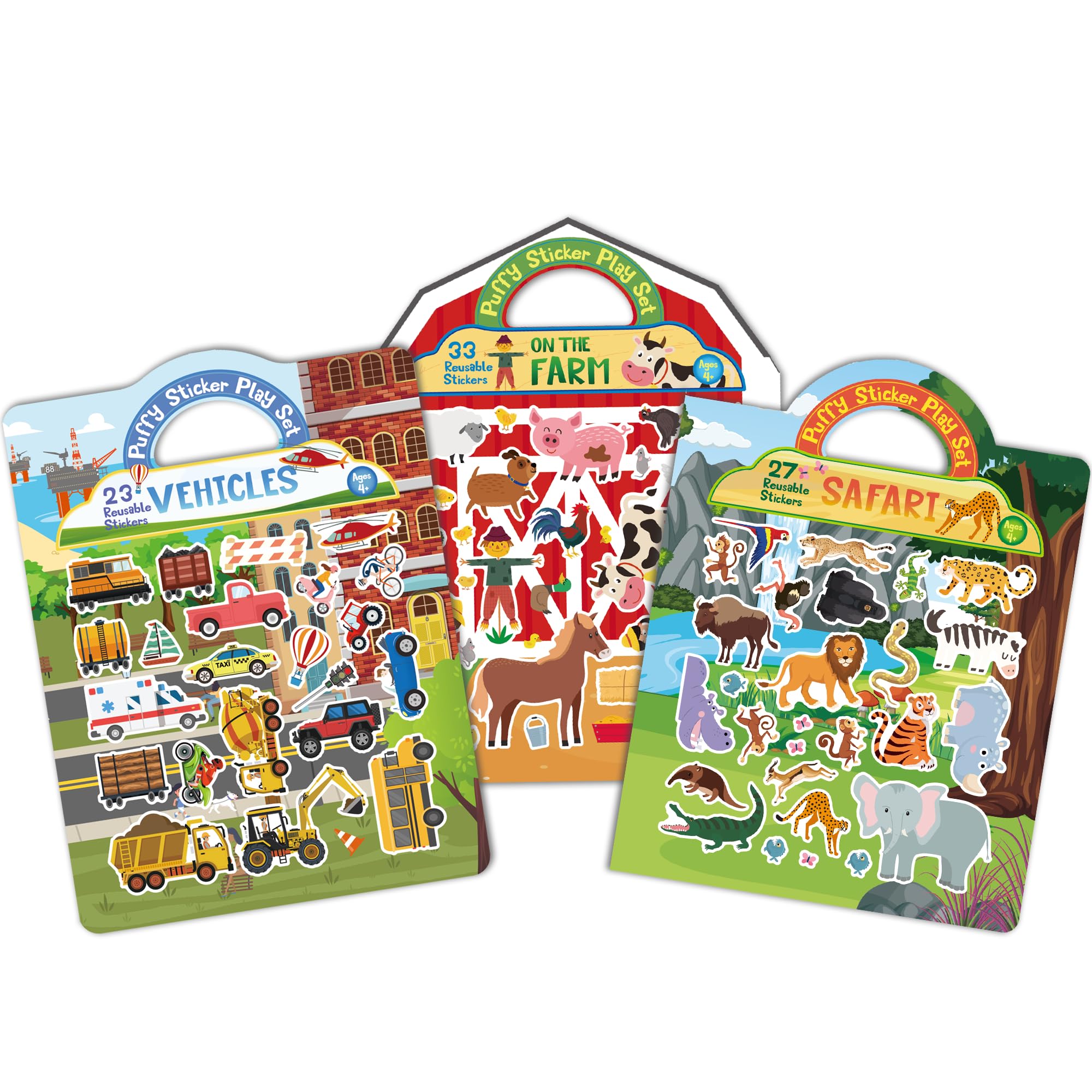 Amazon.com: Travel Toys for Toddlers 1-3, Sticker Books for Kids 2-3, 2 ...