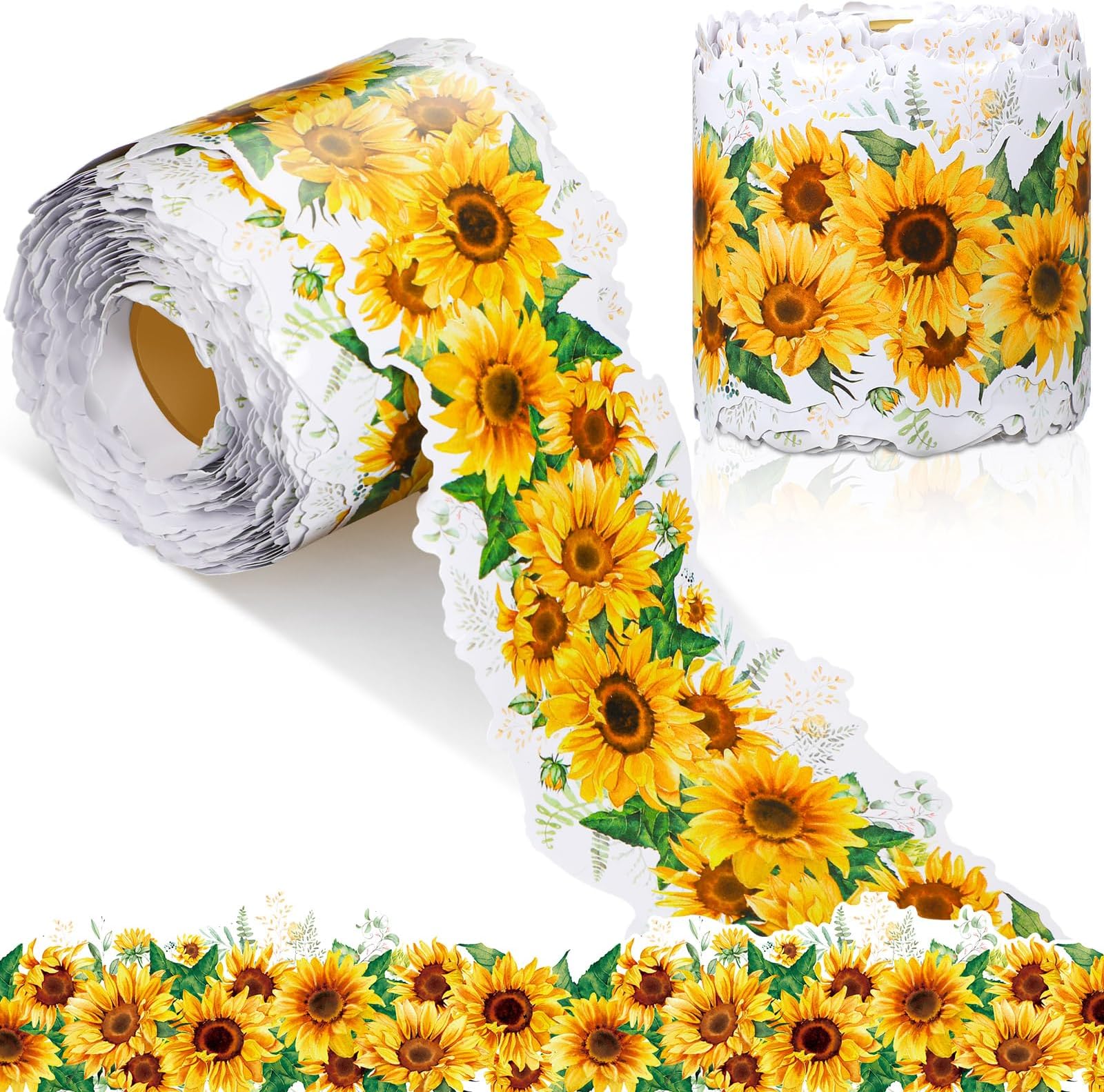 Amazon.com: Spiareal 68.9 Feet Sunflower Border Bulletin Board Border ...