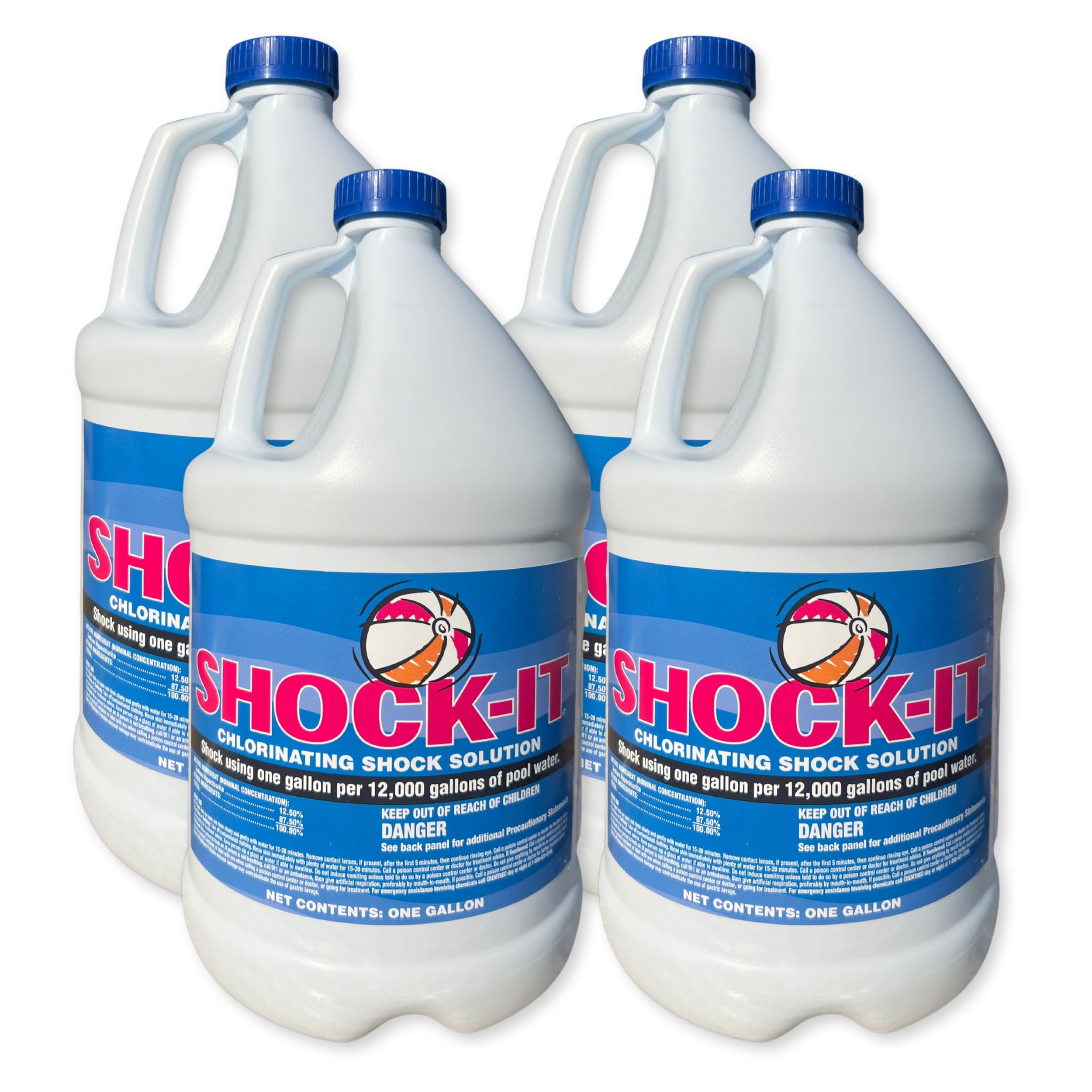 Amazon.com : Shock-It Liquid (4-Pack) Chlorinating Shock Solution for ...