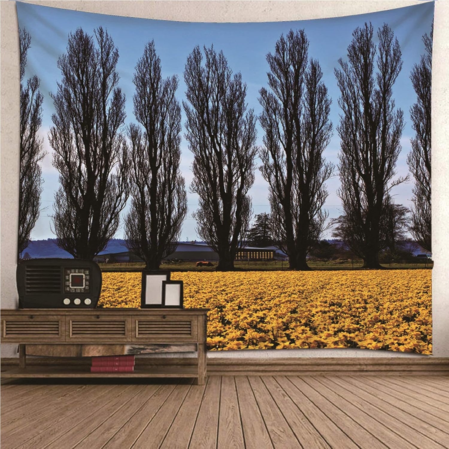 Amazon.com: CEVAN Vertical Tapestry Tapestries Hippie Aesthetic Flowers ...