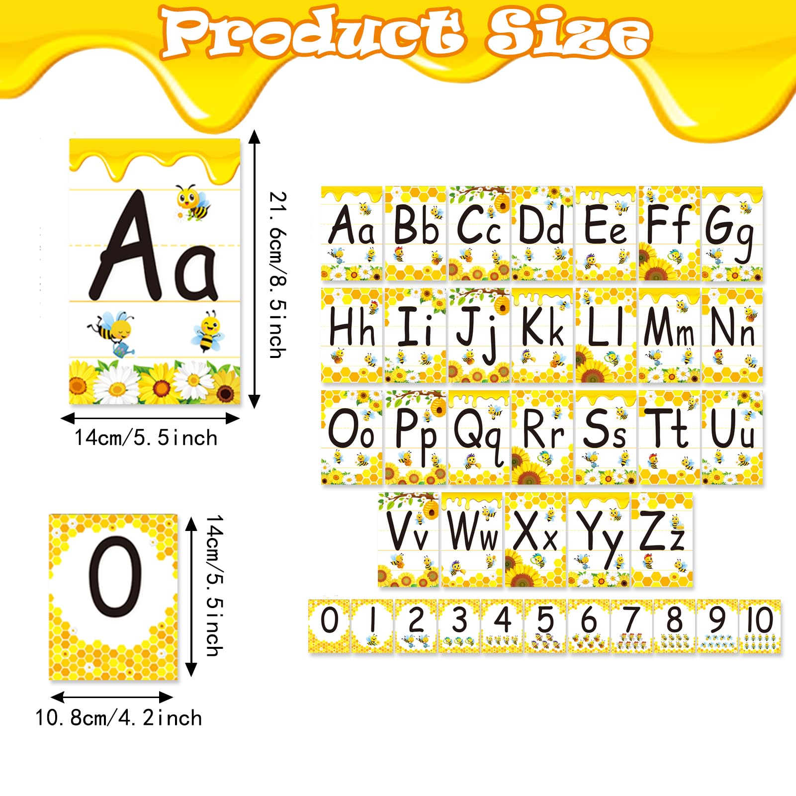 Snapklik.com : Alphabet Letters For Wall - Bee Themed ABC Poster ...