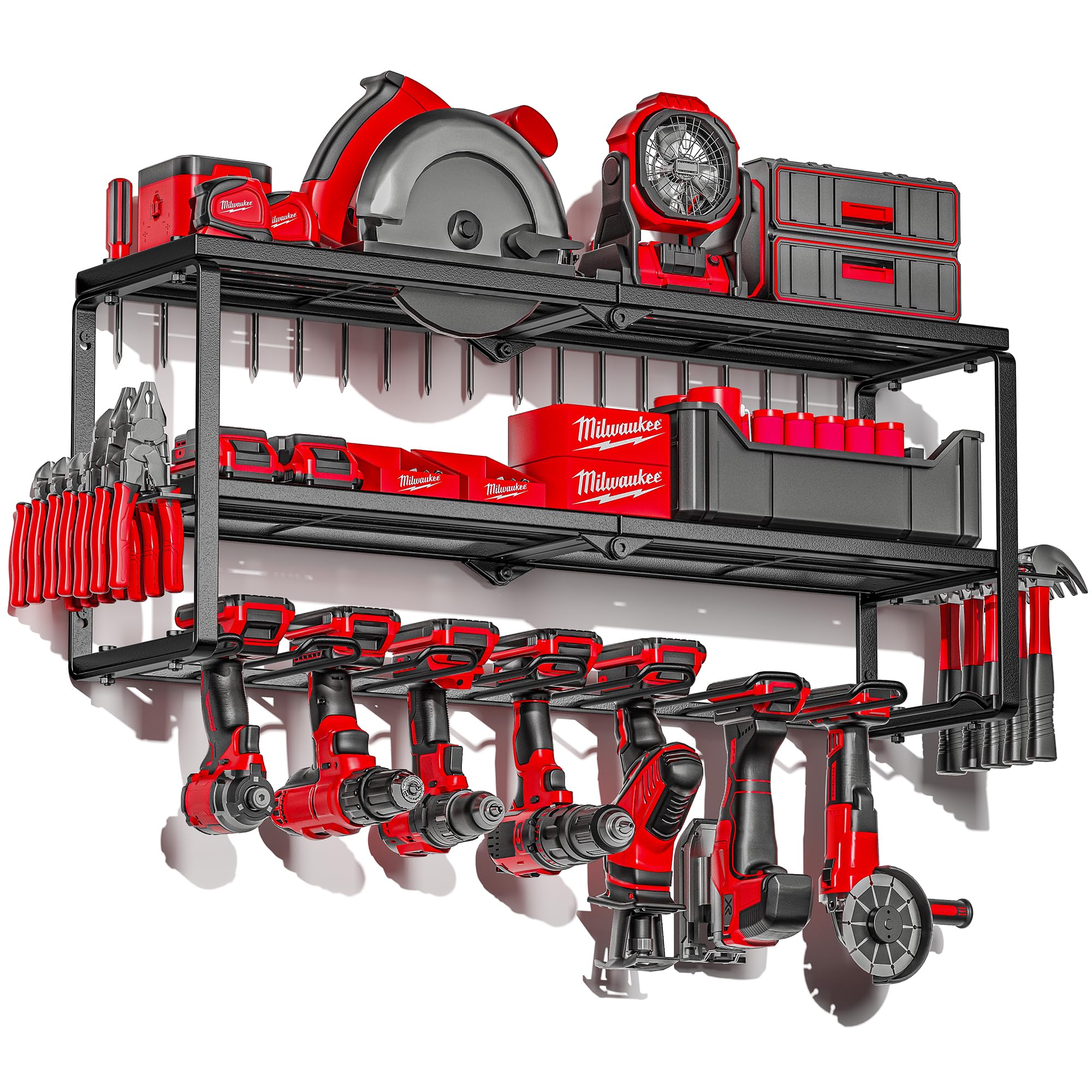 Buy Amoowis Power Tool Organizer, Garage Organization with 7 Drill ...