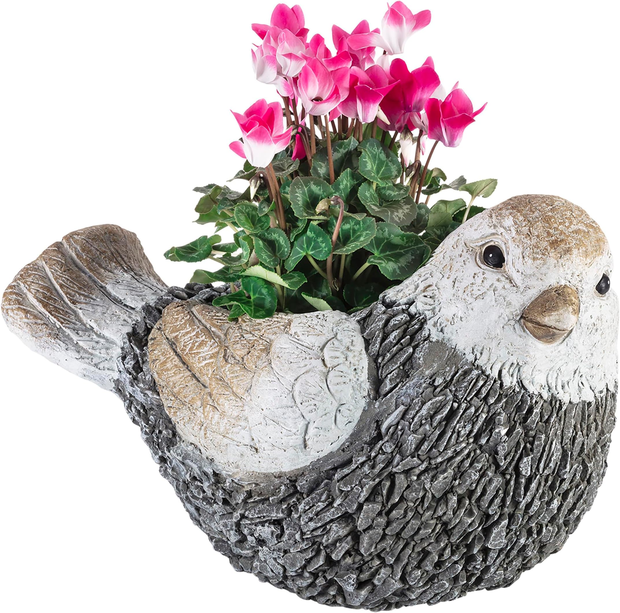 Amazon.com : Napco Red Painted Resin Cardinal Planter Bird Flower Pot ...