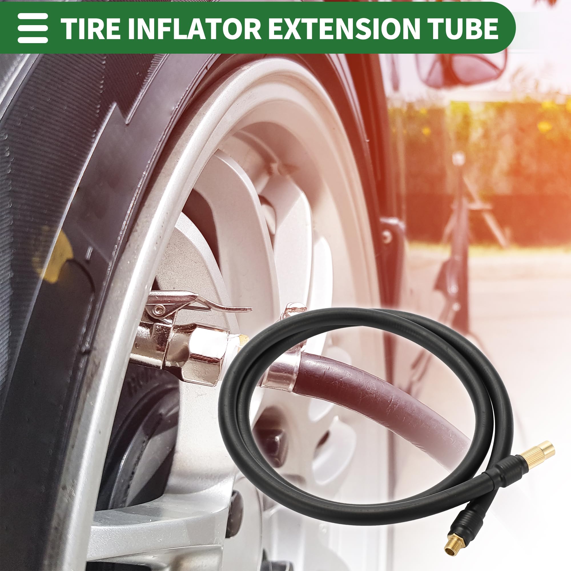 Tire Maintenance Tool 51-Inch Tire Inflator Extension Hose - Universal ...