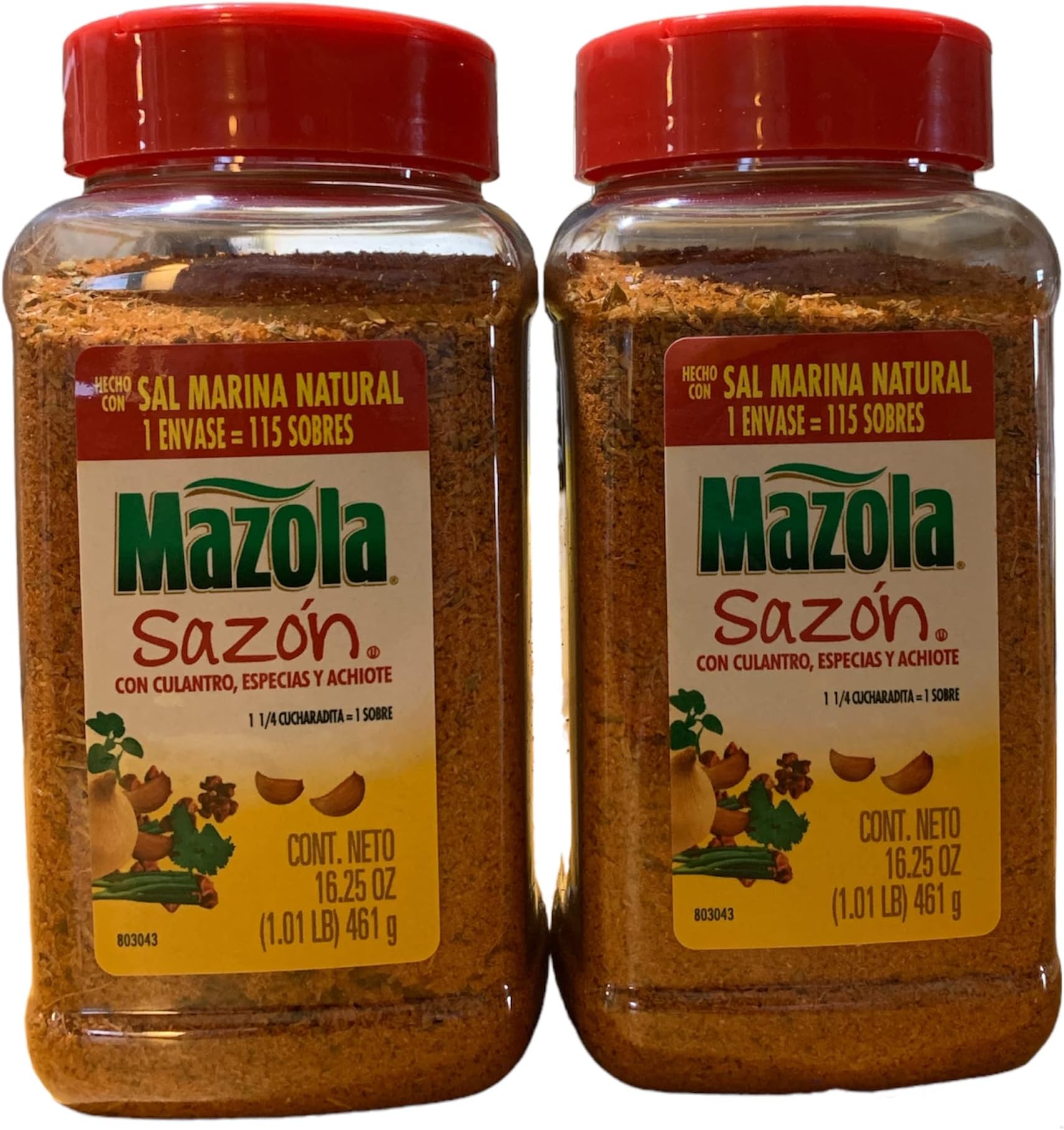 Amazon.com : Mazola Sazon Set of 2 pack Culantro, Achiote 16.25oz ...