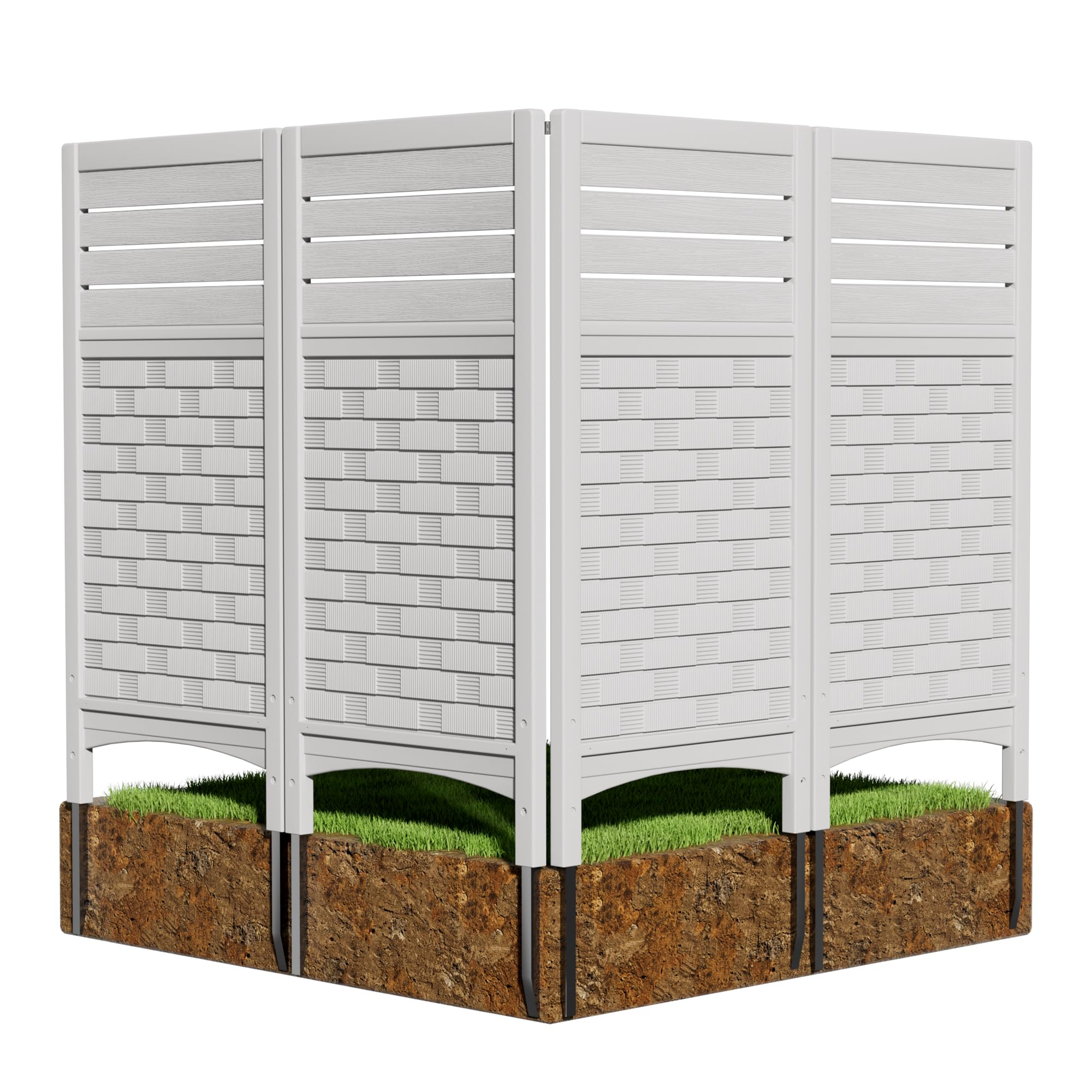 Ac Shade For Outside Unit Mrosaa Outdoor Privacy Fence Panels 4-Pack ...