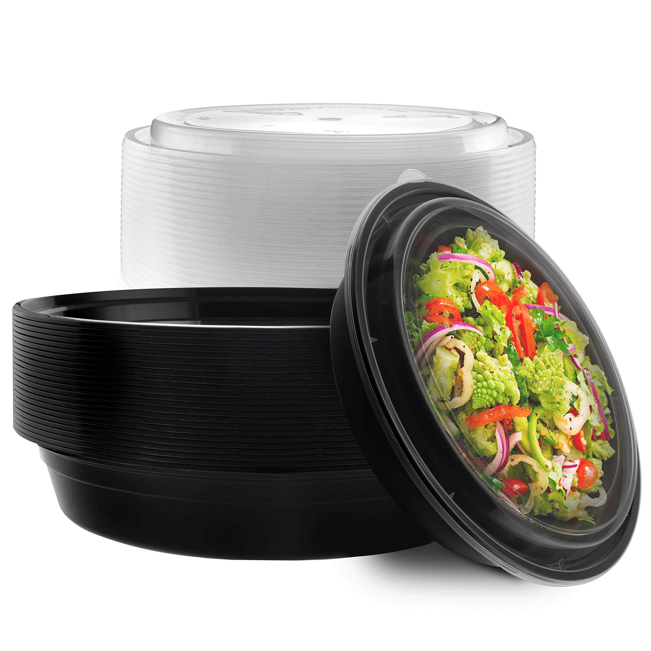 Buy NYHI Round Meal Prep Food Containers | One Compartment BPA-Free ...