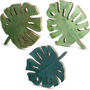 Amazon.com: Colingmill 3 Pcs Monstera Wooden Signs Tropical Leaf Wooden ...