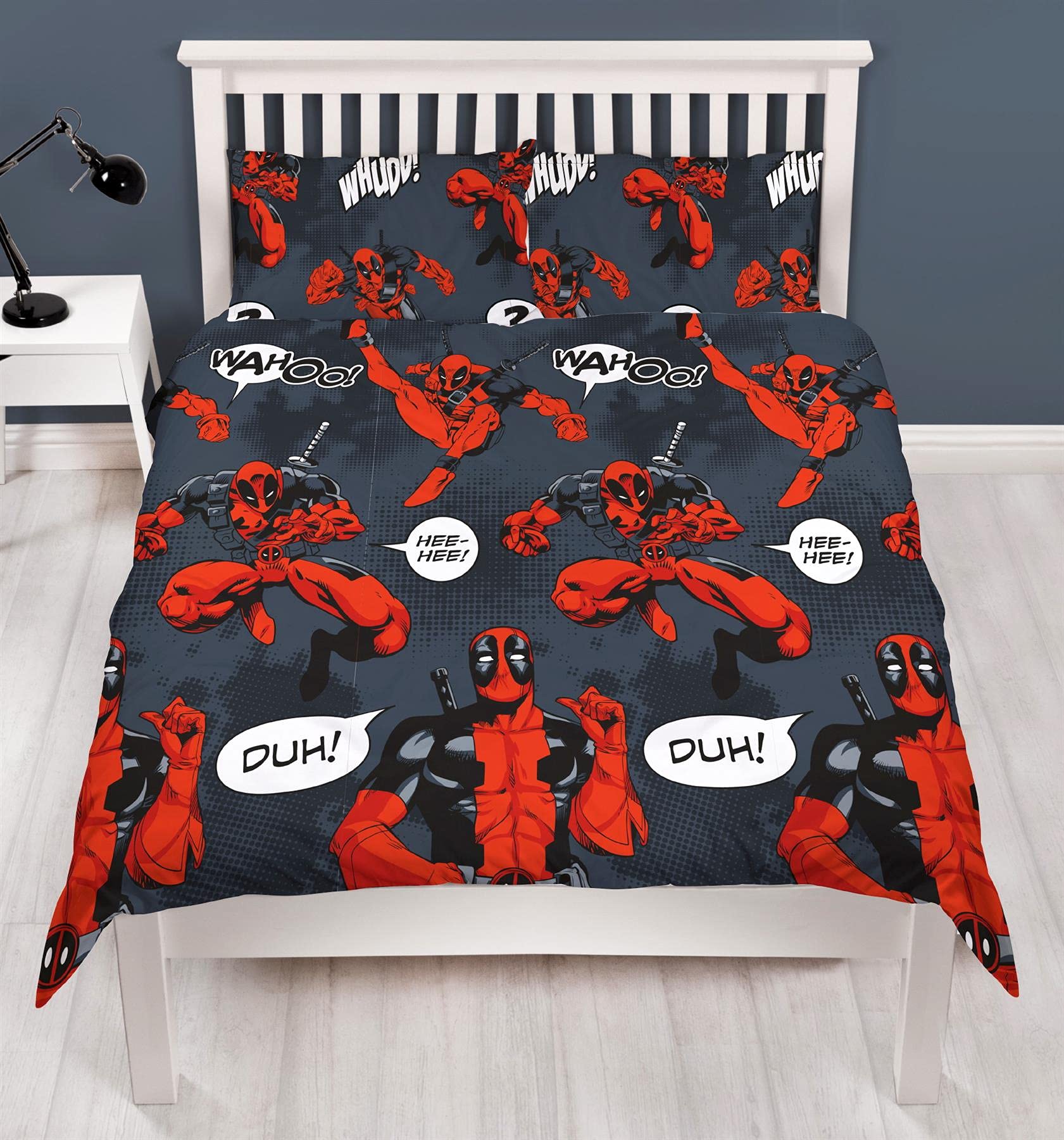 Marvel Deadpool Double Duvet Cover | Officially Licensed Reversible Two ...