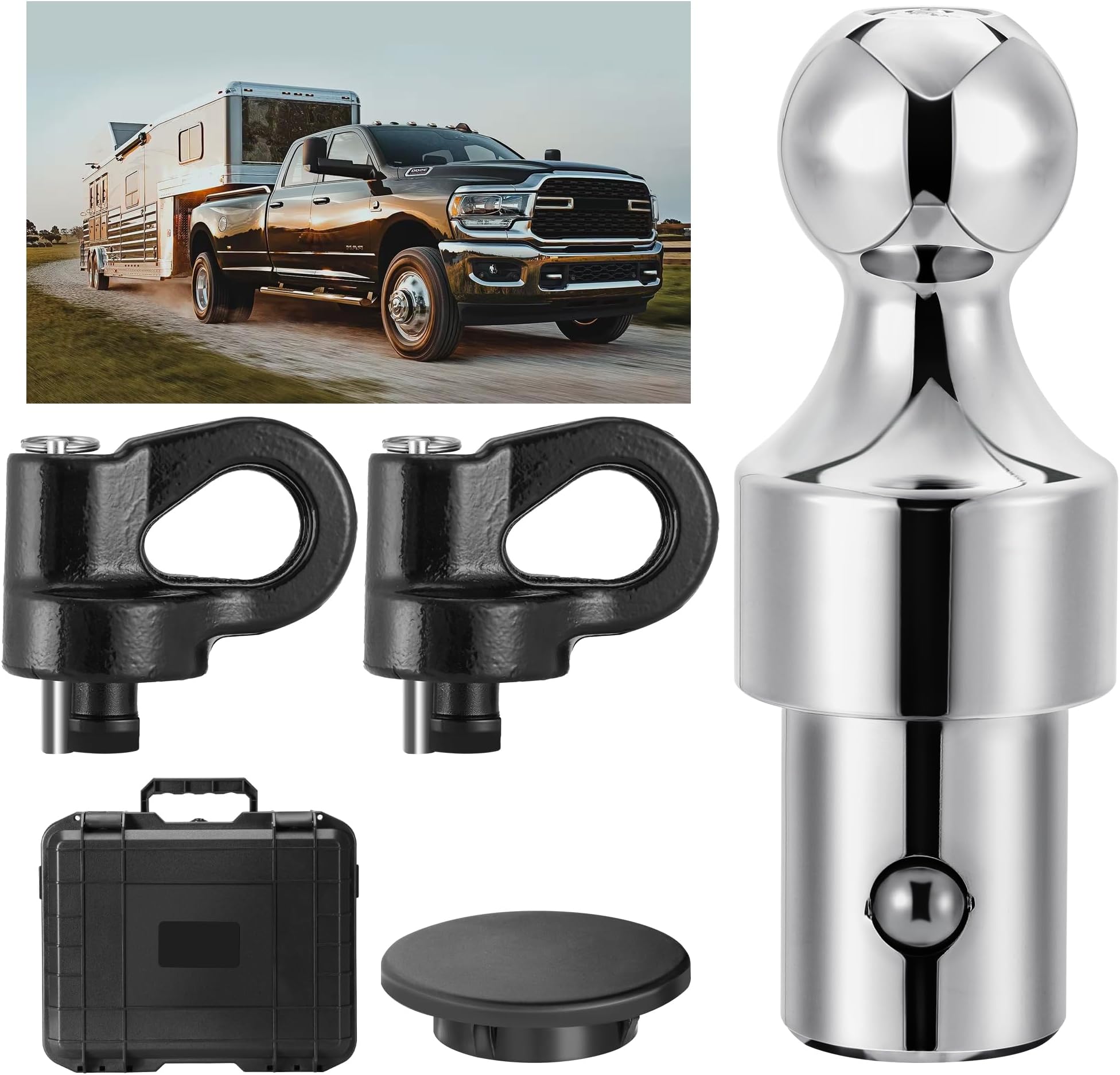 Amazon.com: RETRUE 60629 Gooseneck Hitch Ball Puck System 2 5/16-Inch ...