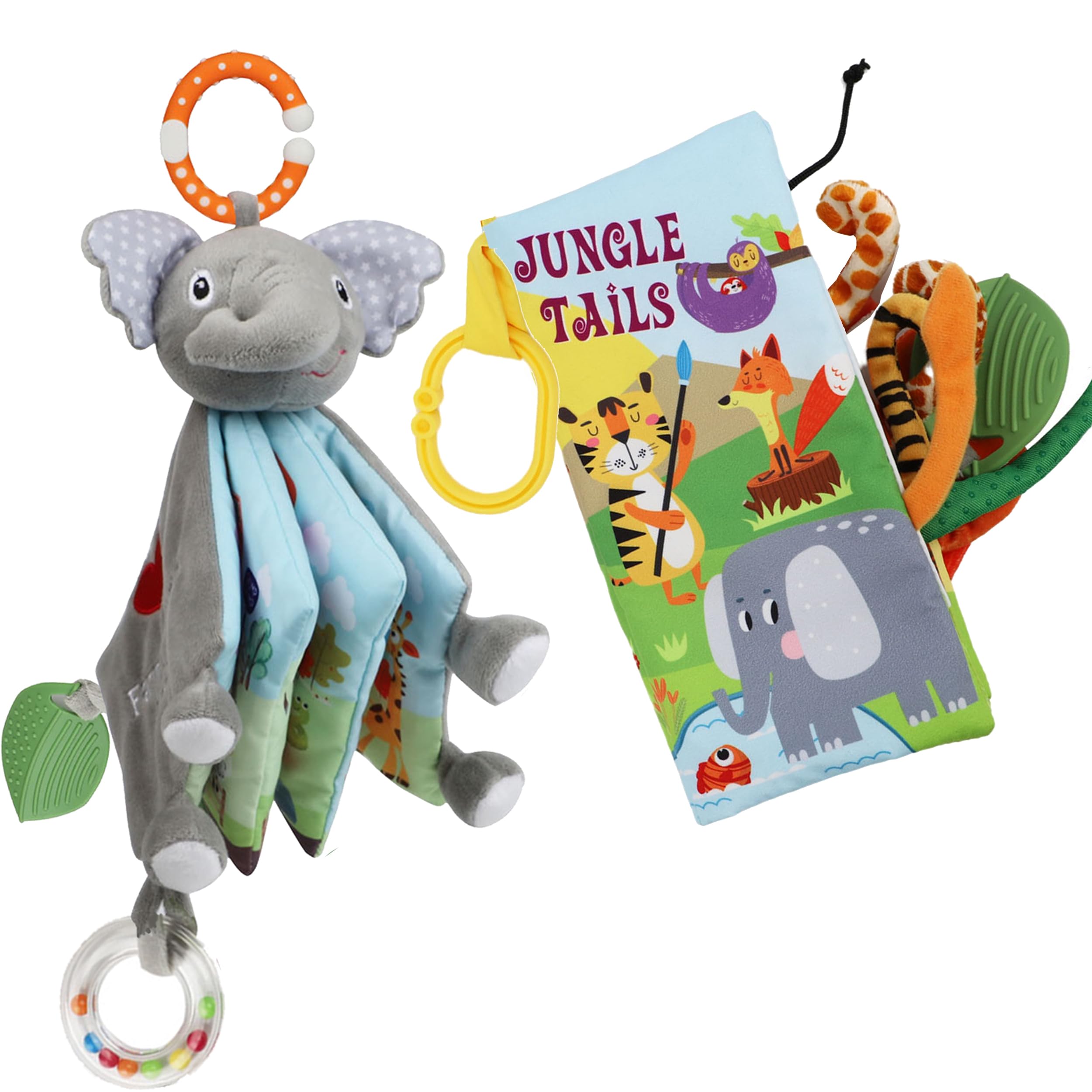 Amazon.com: Elephant Crinkle Touch and Feel Books Baby Toys & Jungle ...