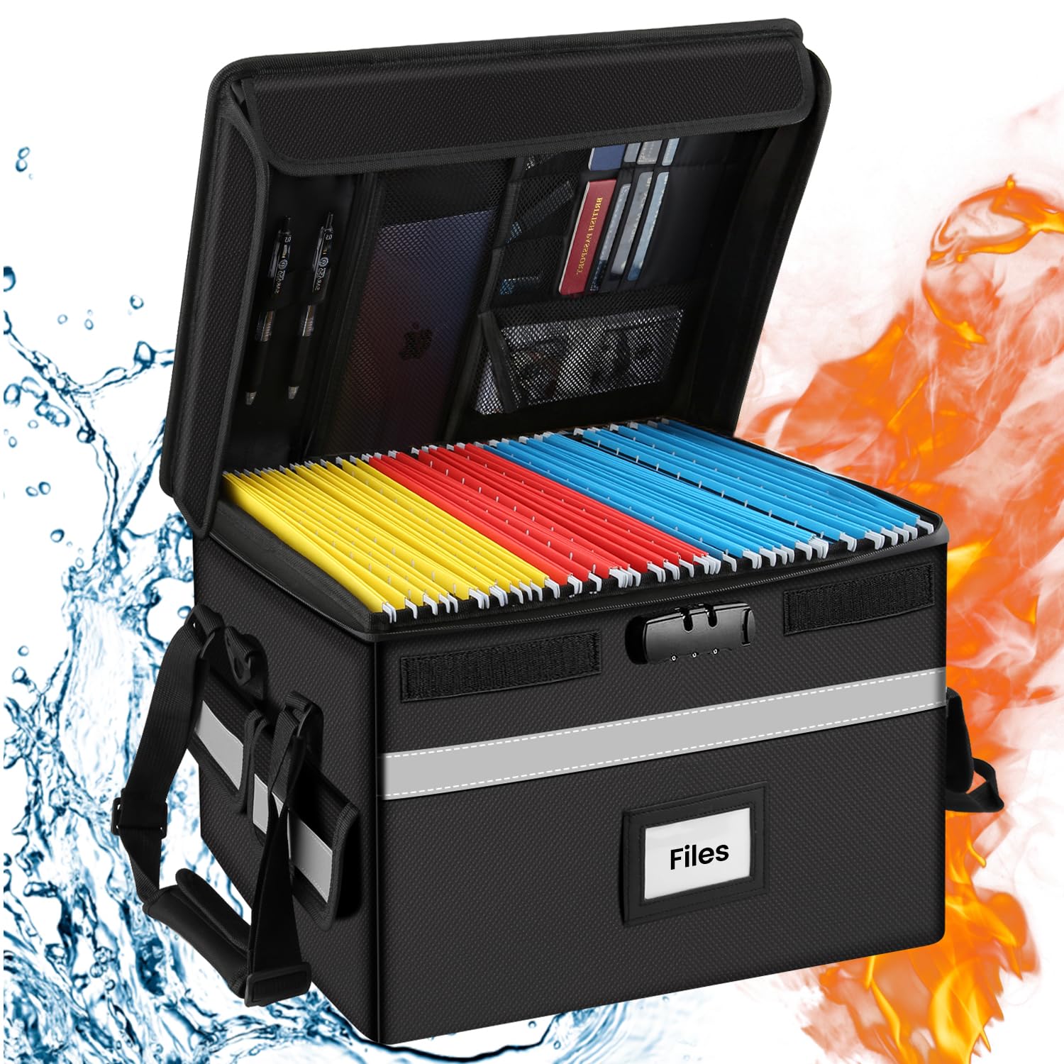 Amazon.com: OFASIZEN Upgraded Fireproof Document Box, Portable File Box ...