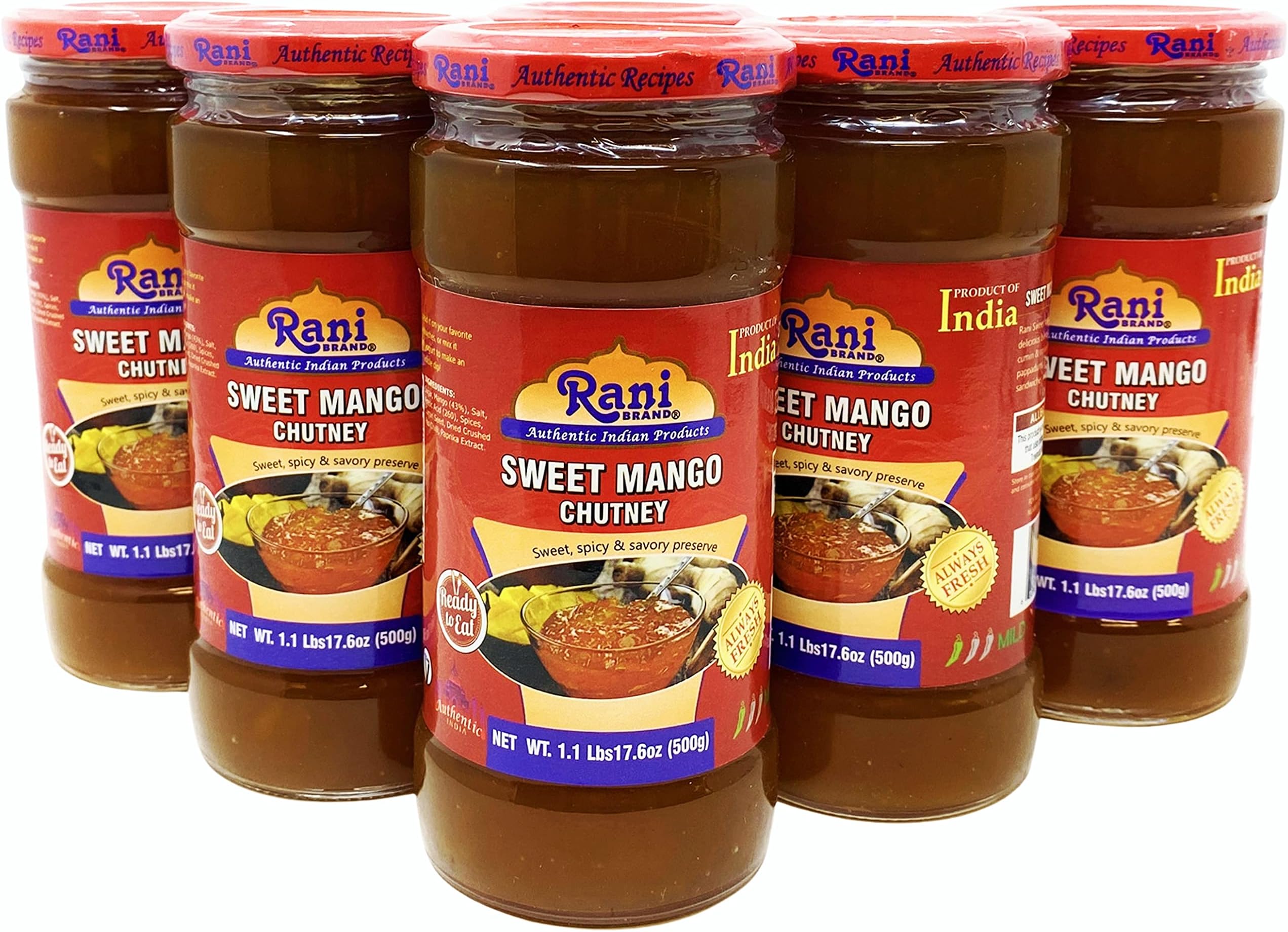 Amazon.com : Rani Sweet Mango Chutney (Indian Preserve) 17.6oz (500g) 1 ...