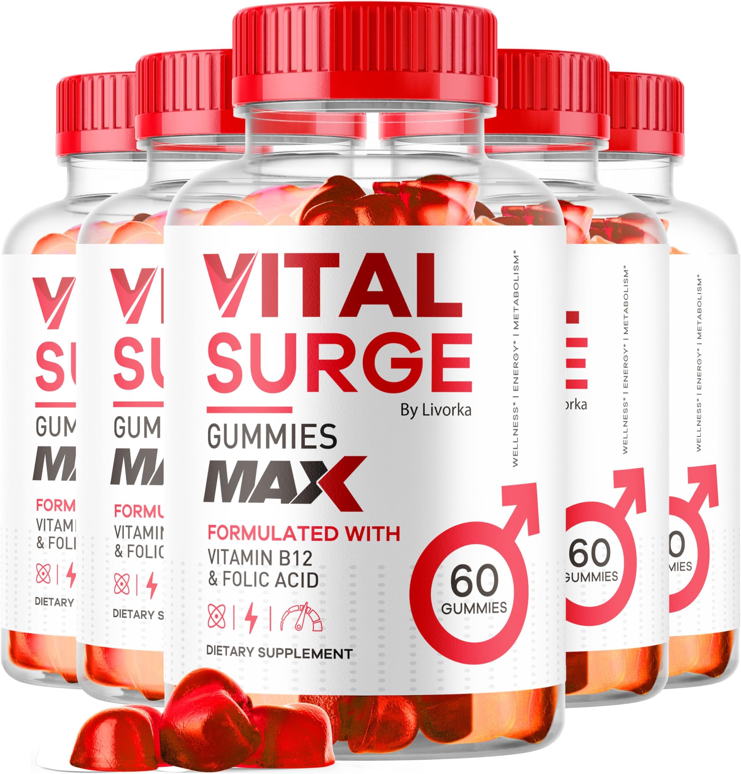 Amazon.com: (5 Pack) Vital Surge - Vital Surge for Men Gummies, Vital ...