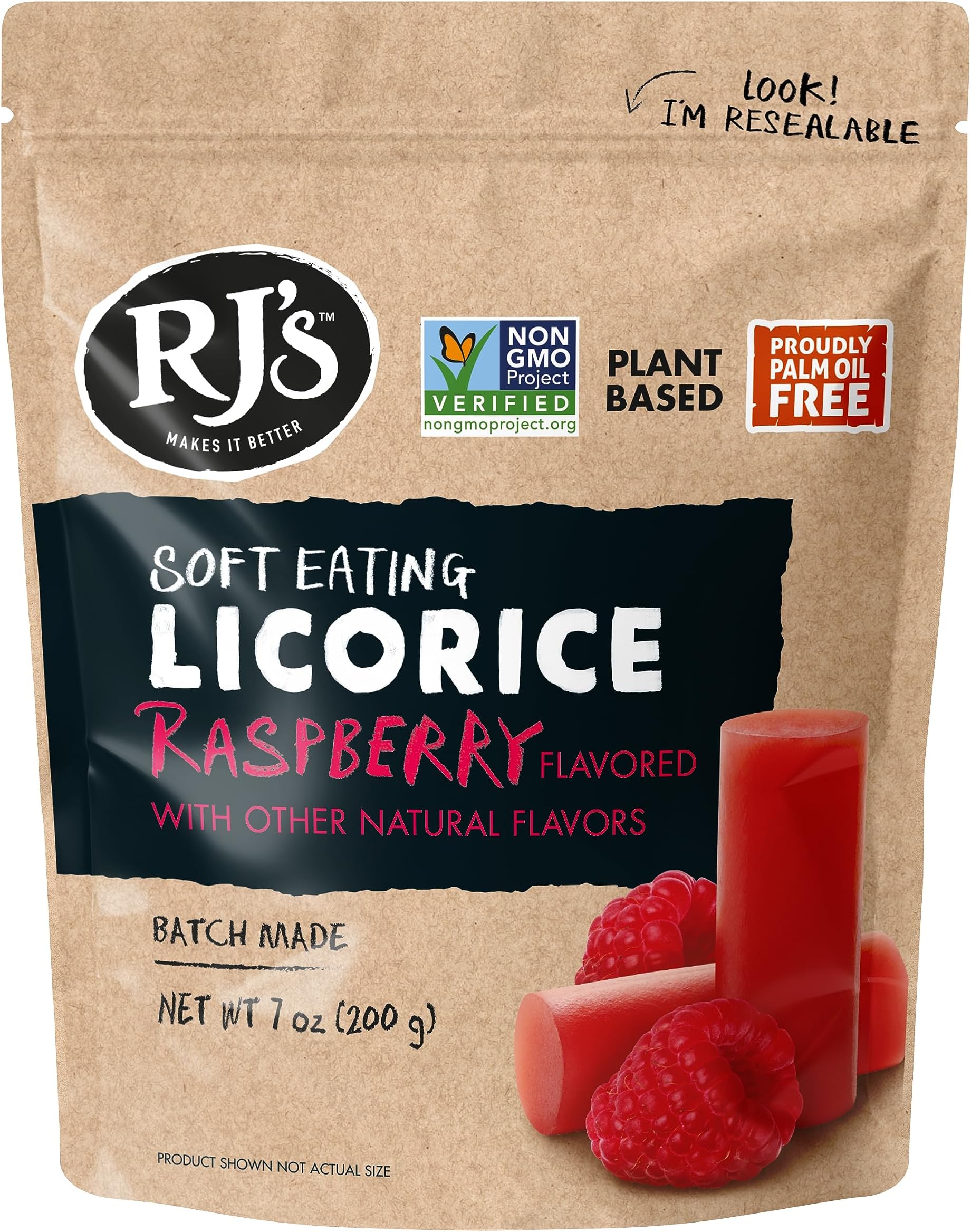Amazon.com : RJ's Soft Australian Licorice, Natural Raspberry Flavor ...