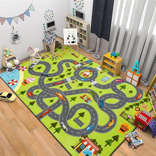 Amazon.com: HOMORE Kids Play Mat Rug, Fun and Educational City Play Rug ...