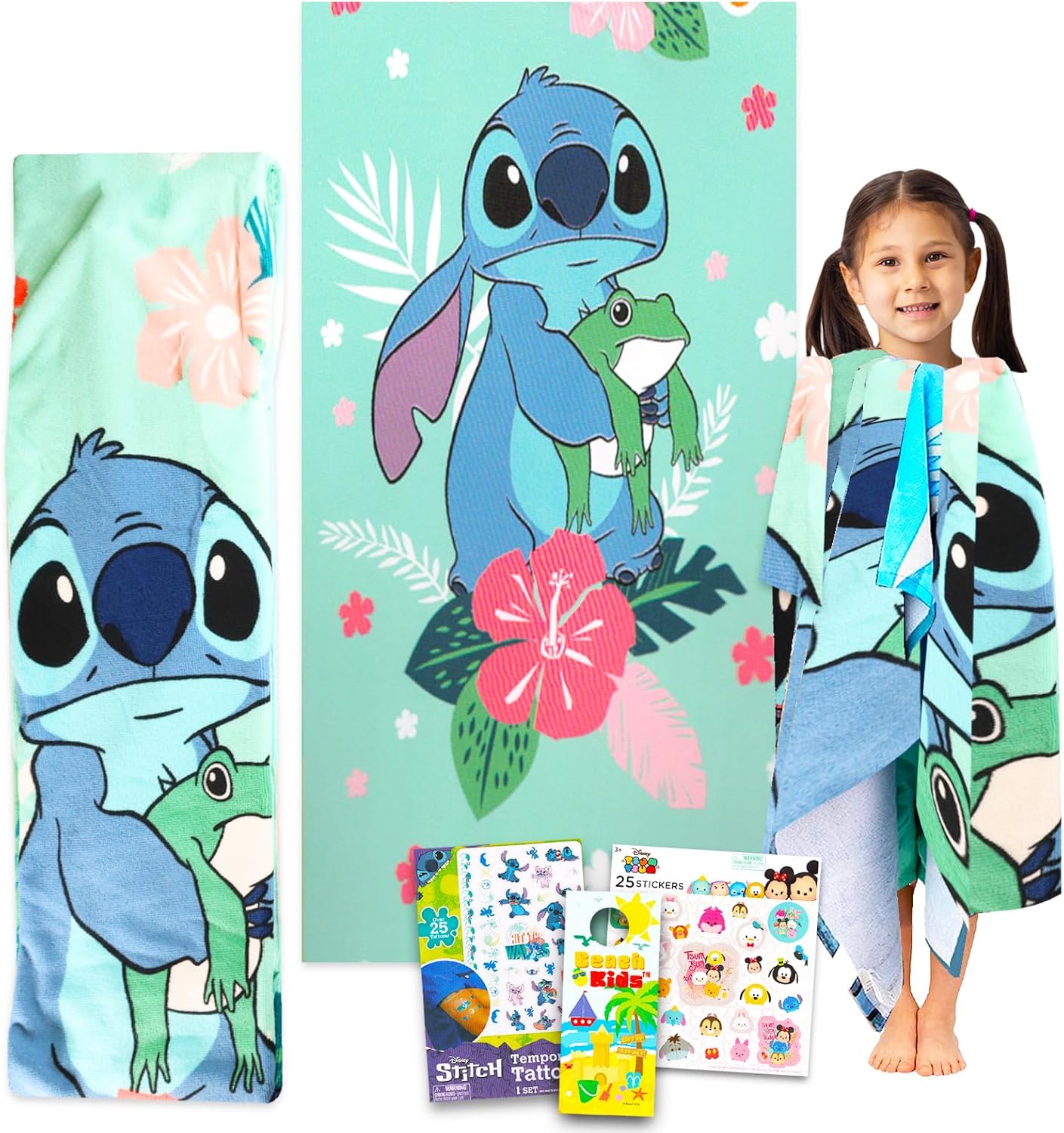 Amazon.com: Disney Lilo and Stitch Beach Towel for Kids - Bundle with ...