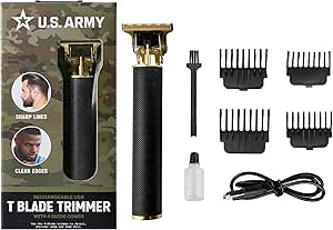 U.S. Army Electric Razor for Men, T-Blade Trimmer for Hair, Beard and ...