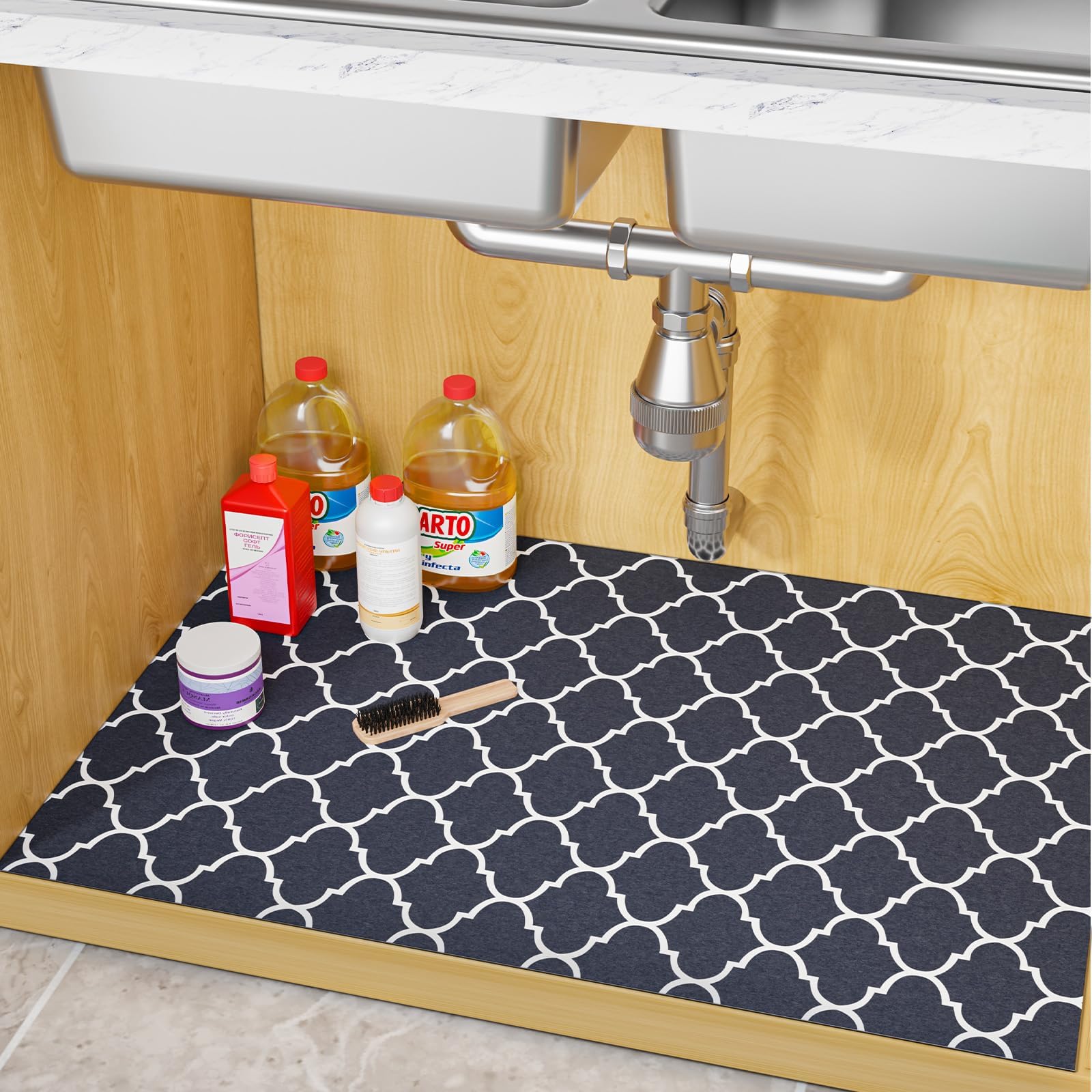 Amazon.com: Waterproof Under Sink Mat, Absorbent Quick Dry Under Sink ...