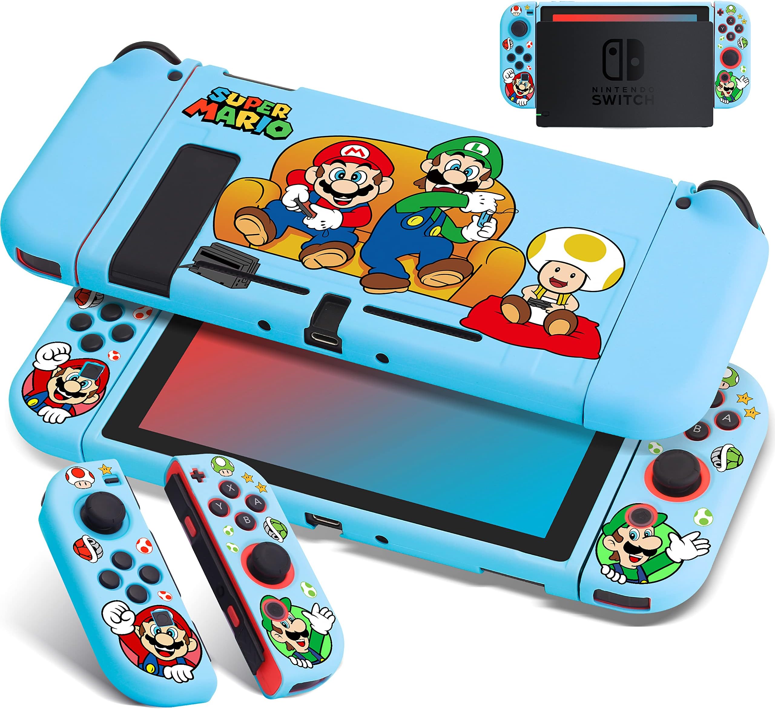 Amazon.com: Xcitifun Designed for Nintendo Switch Case Switch Joy-Con ...