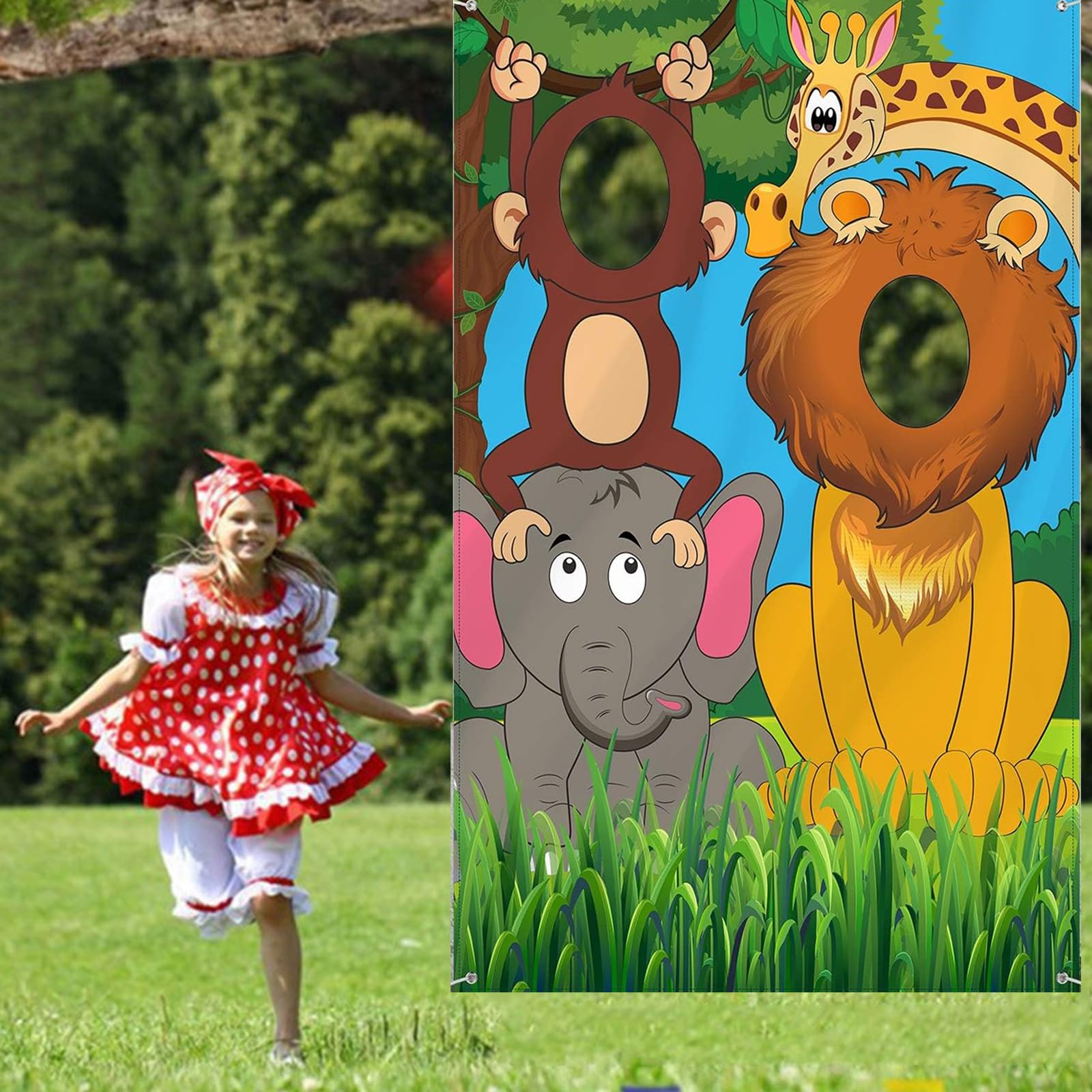 Party Decorations Jungle Safari Photo Backdrop Banner - 59x39 Inch ...
