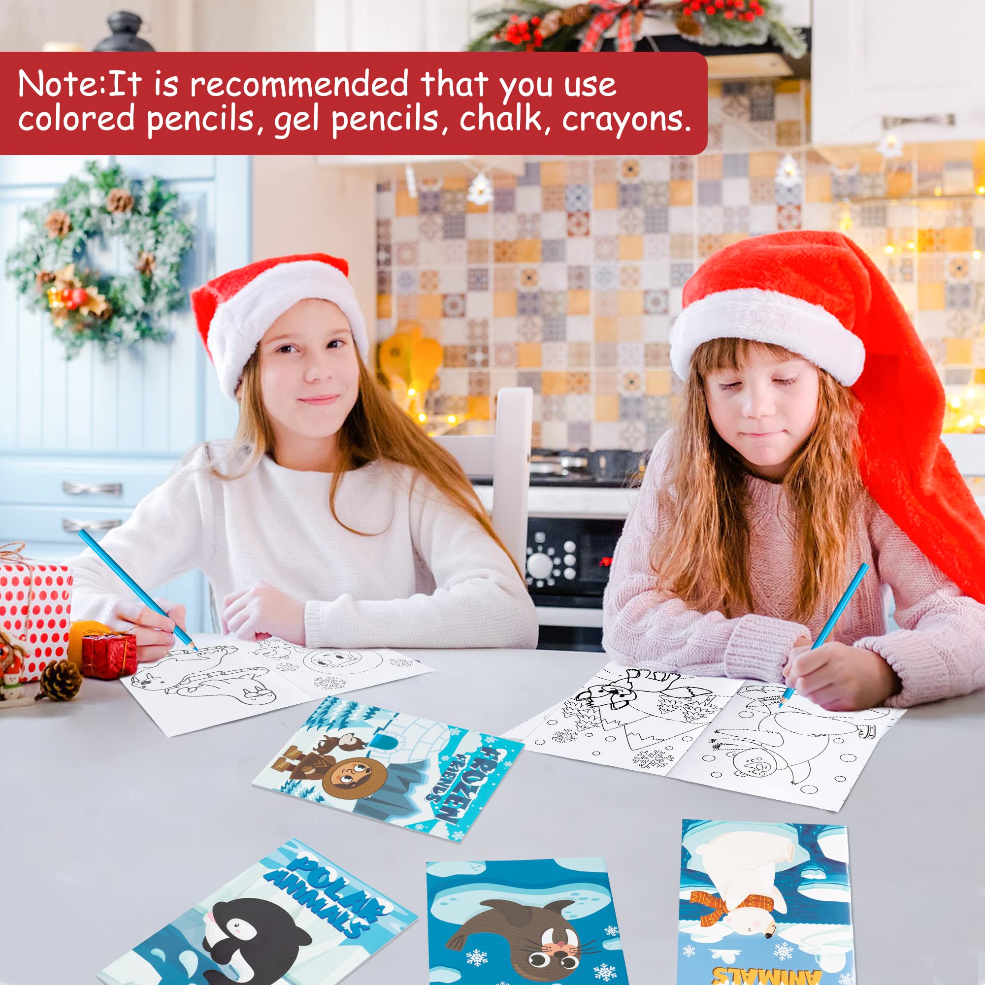 Snapklik.com : 48Pcs Polar Animals Coloring Books - Winter Theme DIY ...