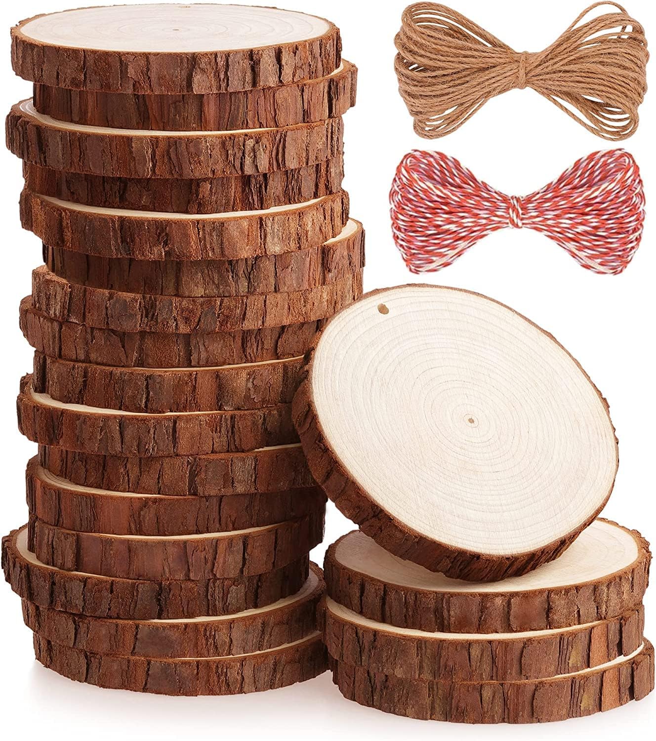 Amazon.com: Natural Wood Slices for Crafts Ornaments Centerpieces, Kids ...
